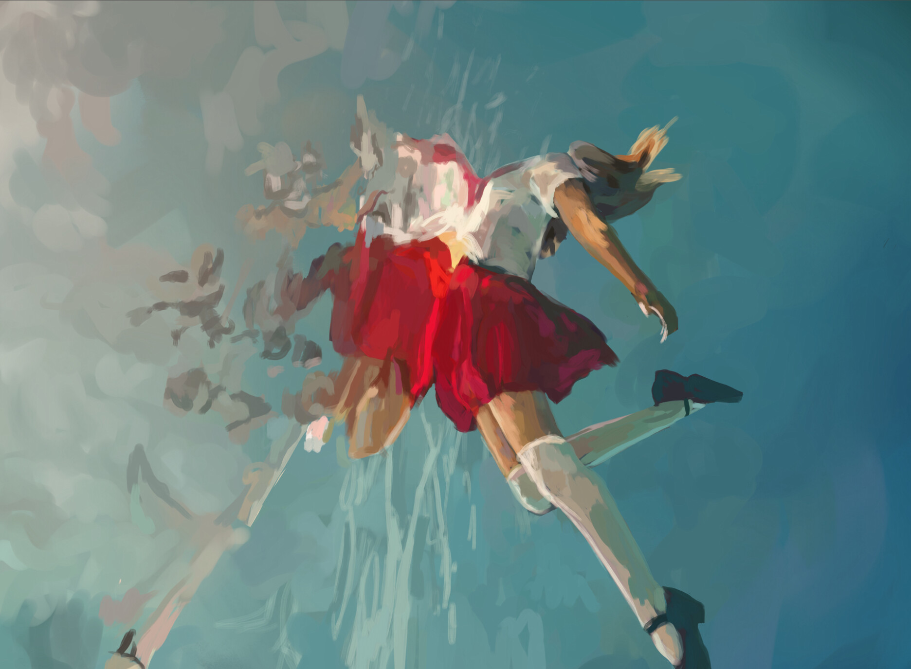 Floating Person Anime