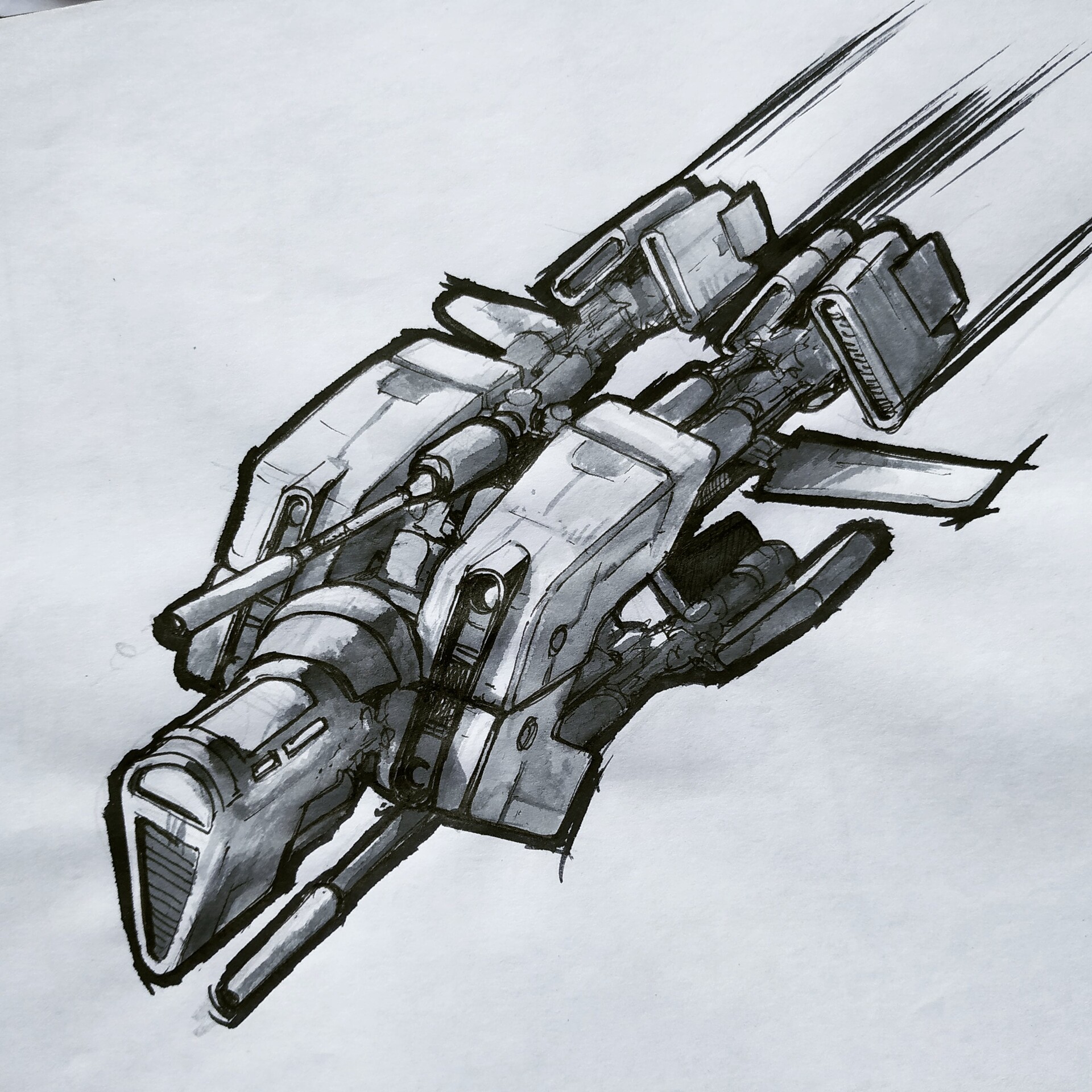 ArtStation - Great candidate to be the final form of the Rigatti Fighter.