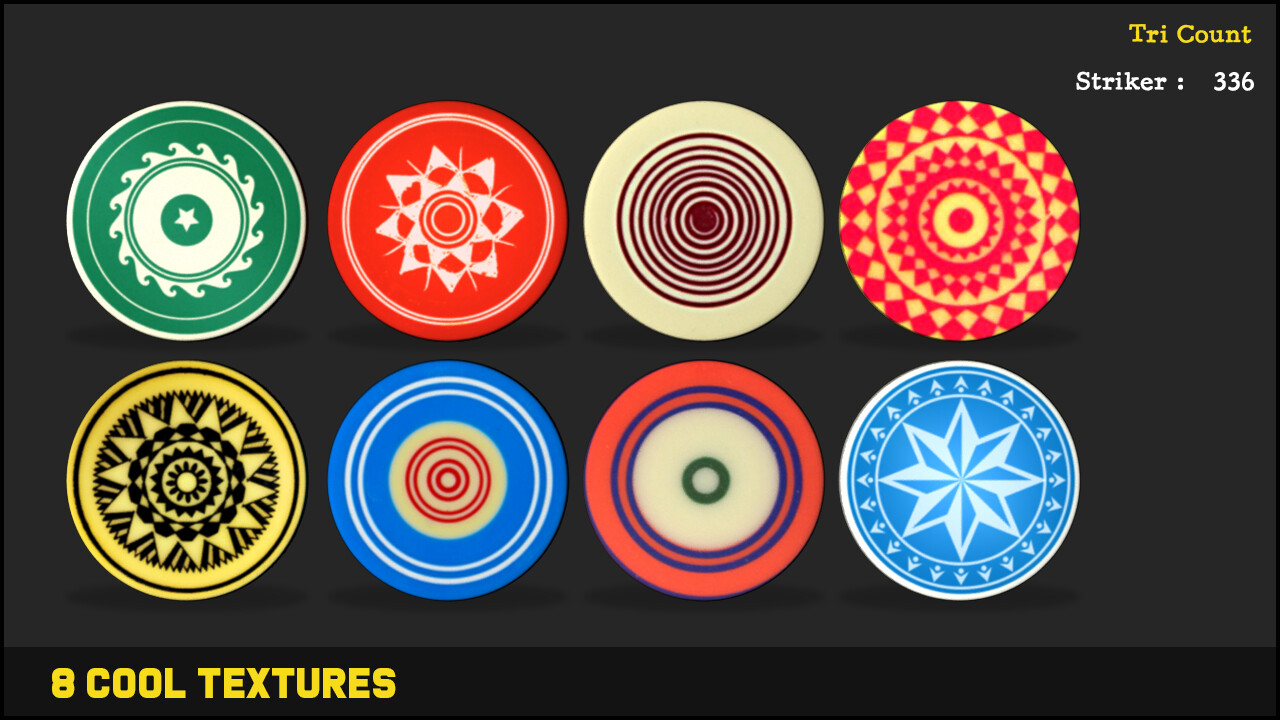 TGameAssets - Carrom Game Assets 3D Pack