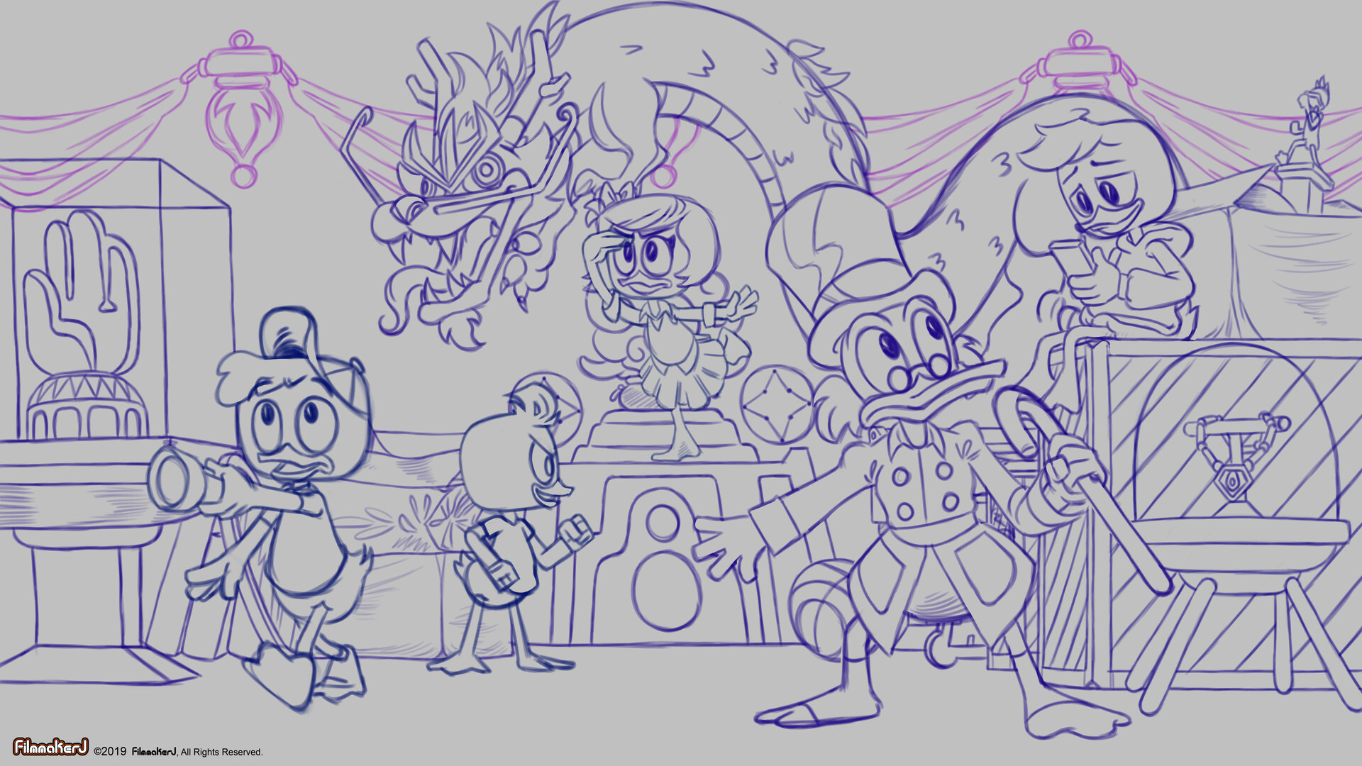 webby ducktales coloring pages