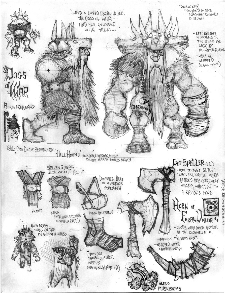 ArtStation - Hellhound Berserker character design