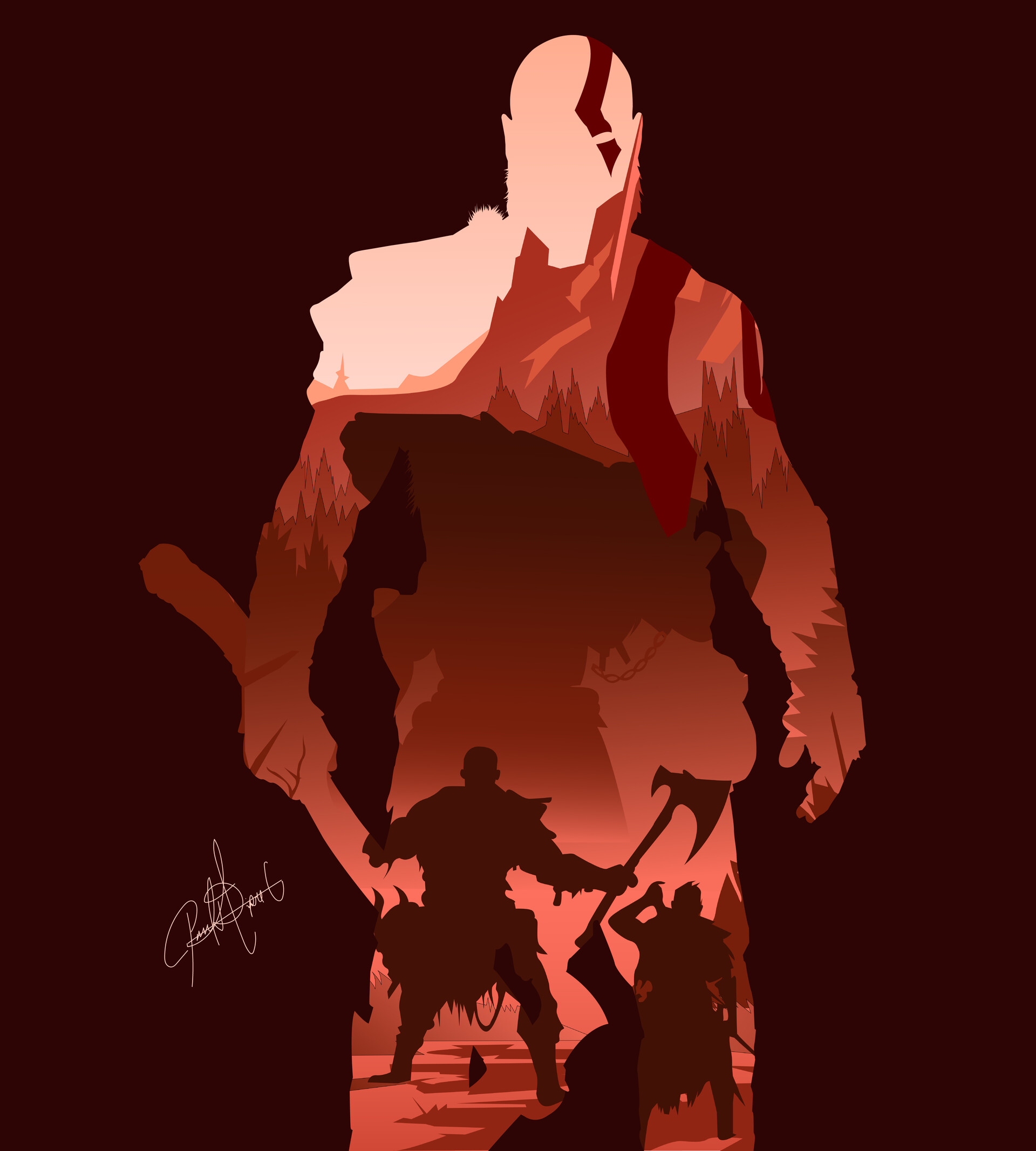 ArtStation - Kratos adventures of the God of War