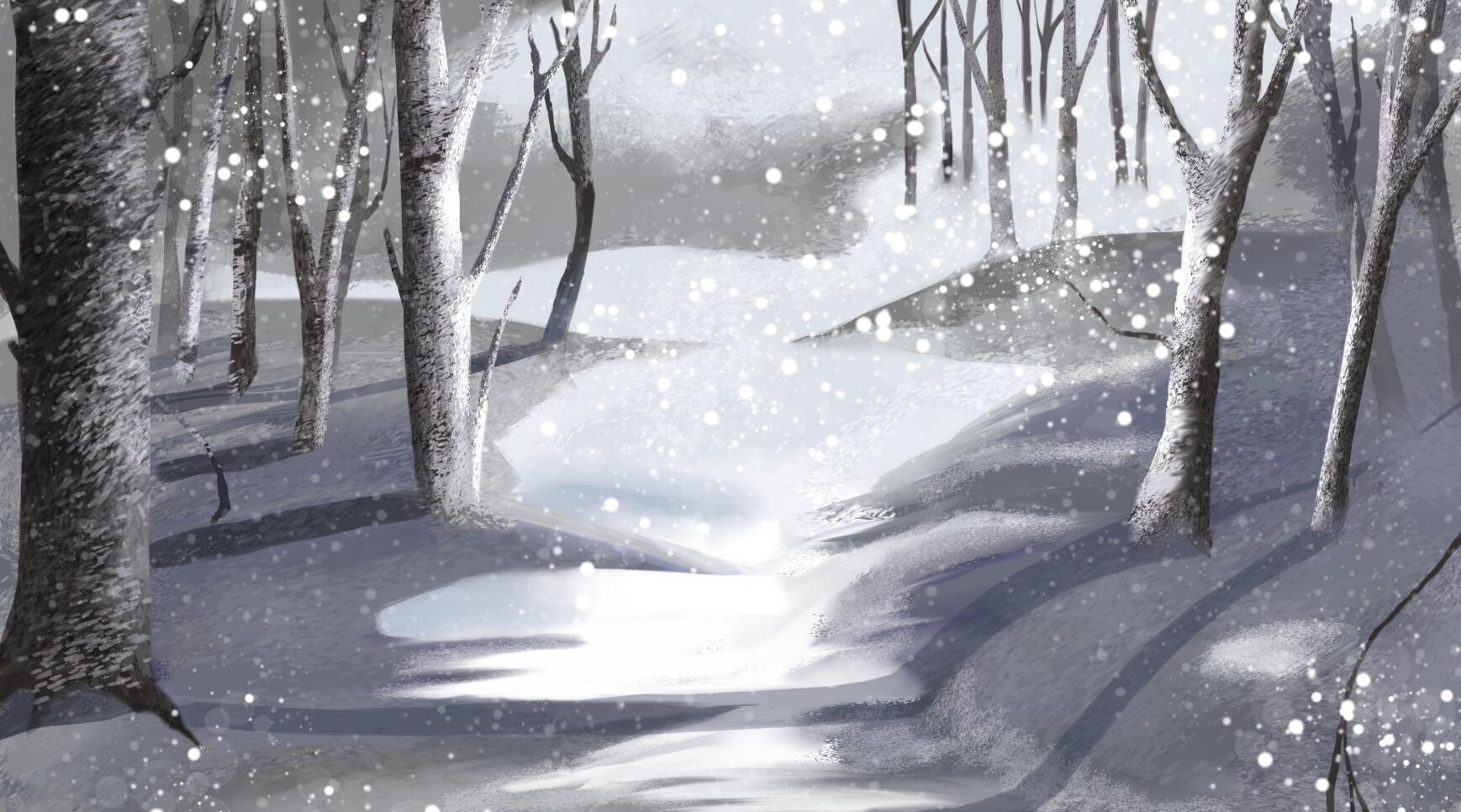 how to draw winter background