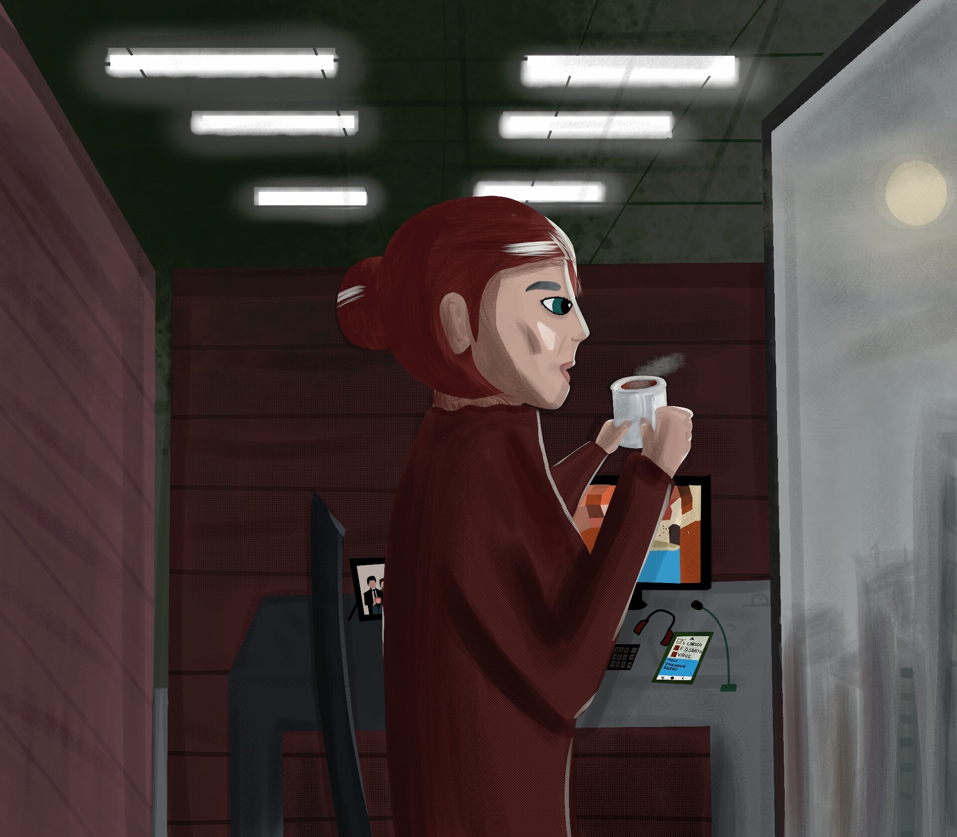 ArtStation - Mid-Assignment Break(Diana Burnwood from Hitman fanart)