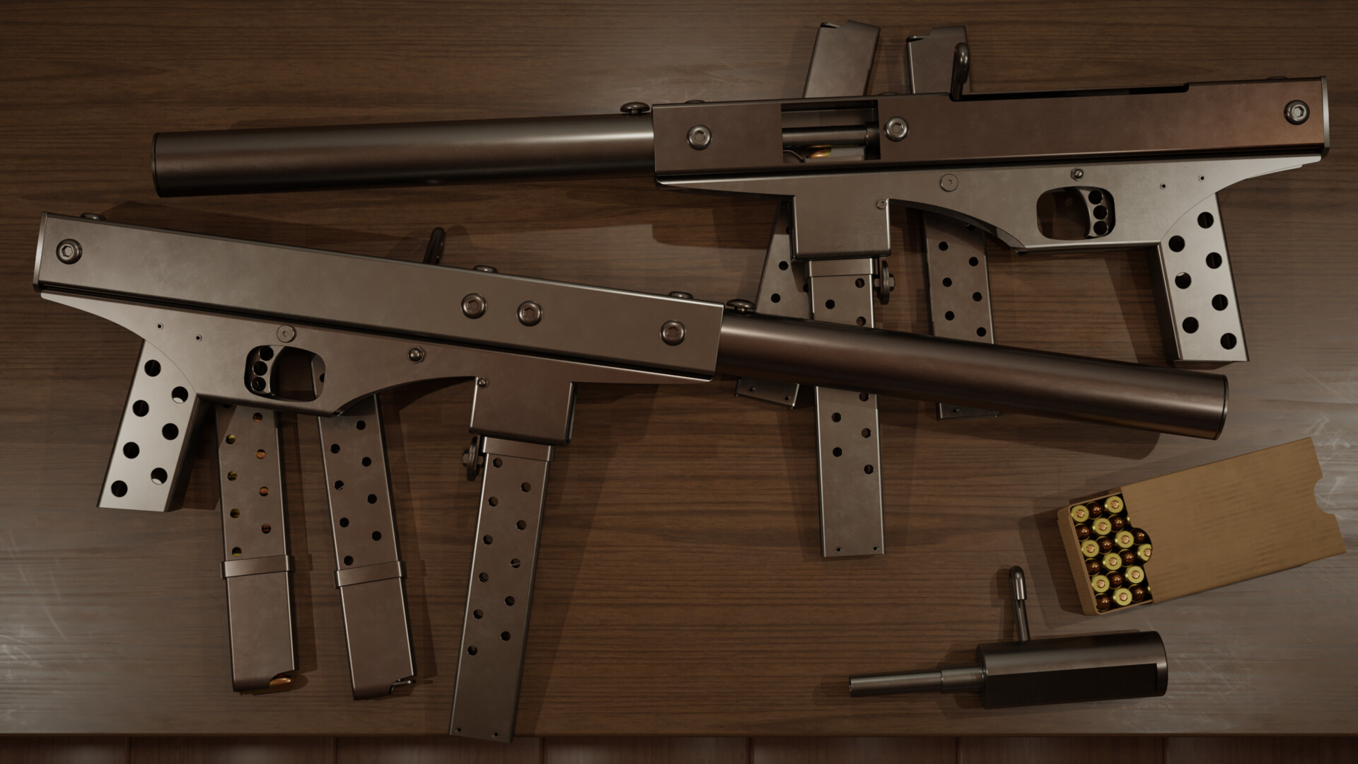 ArtStation - P.A. Luty improvised smg