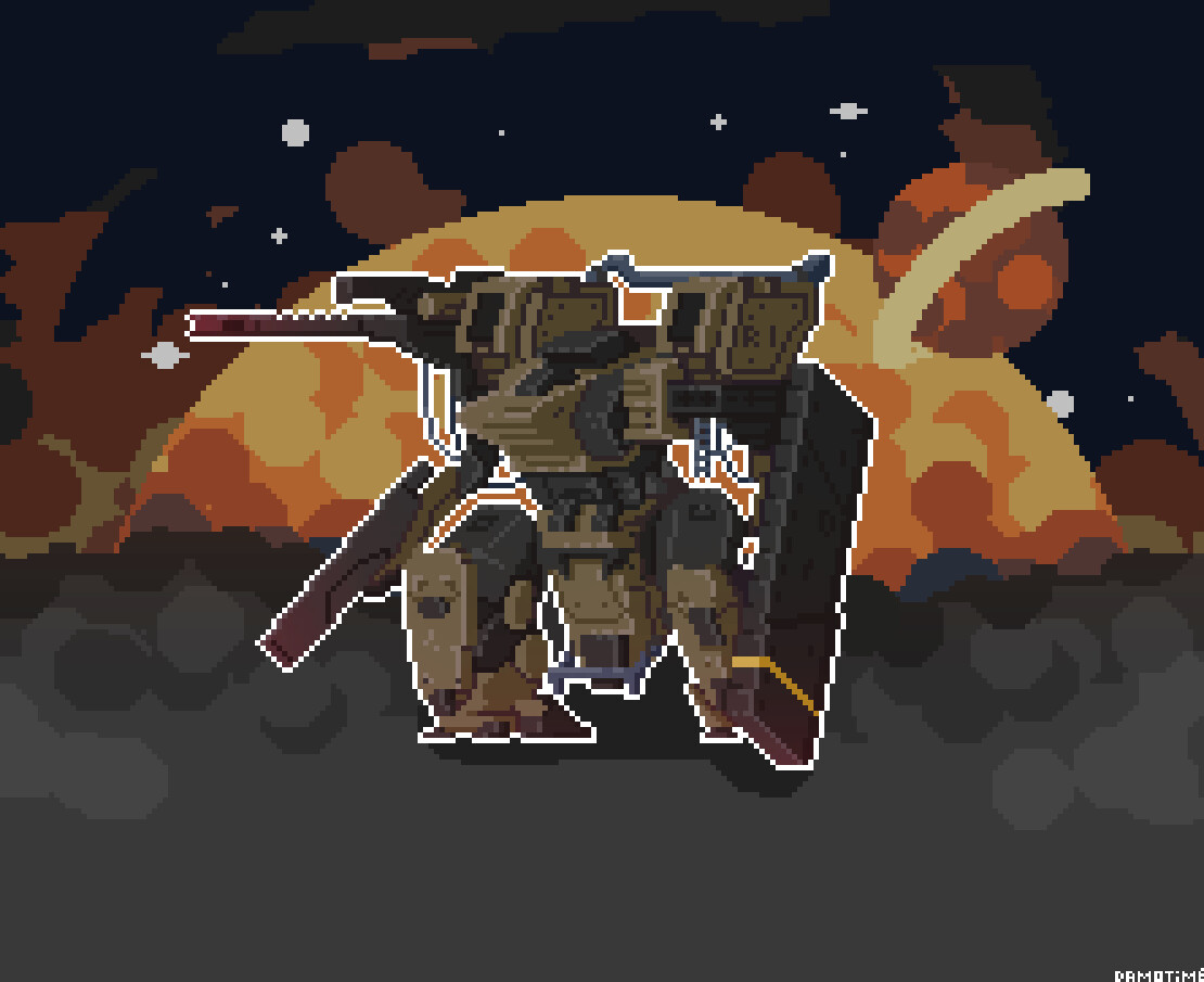 ArtStation - Mech on the moon, Rémi SutraLanut