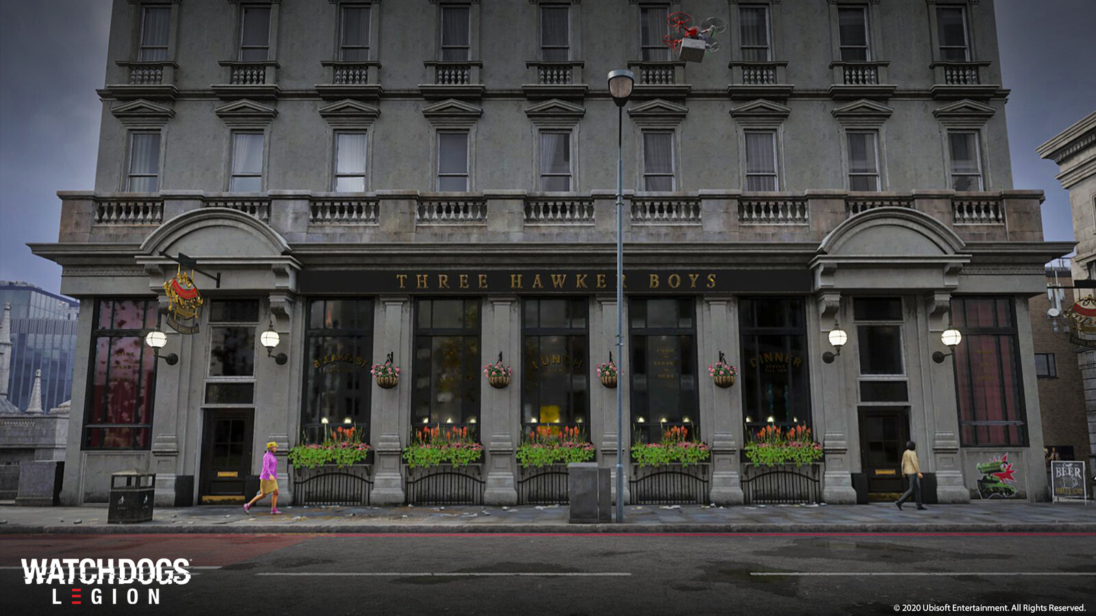 Lilian Chow - Watch Dogs Legion : Three Hawker Boys Pub + WIP shots