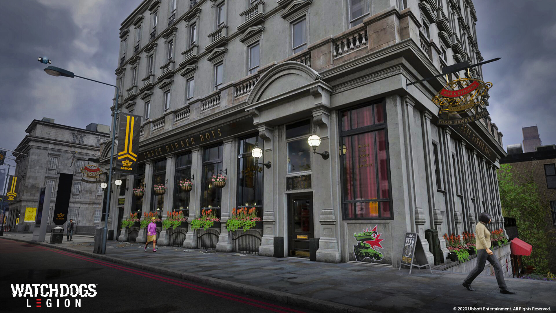 Lilian Chow - Watch Dogs Legion : Three Hawker Boys Pub + WIP shots