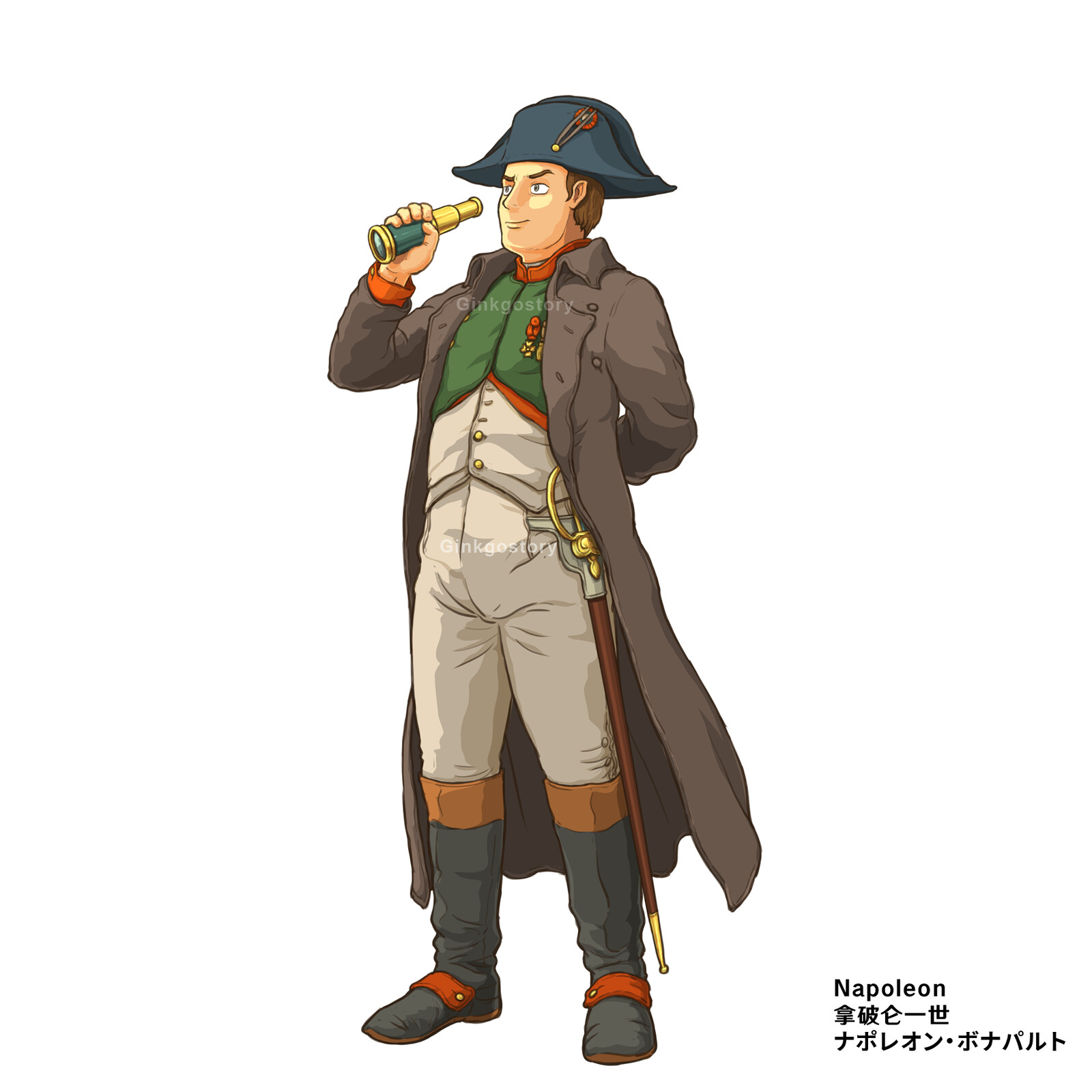 Ginkgostory - Historical Character Illustrations: Napoleon 历史人物图: 拿破仑一世