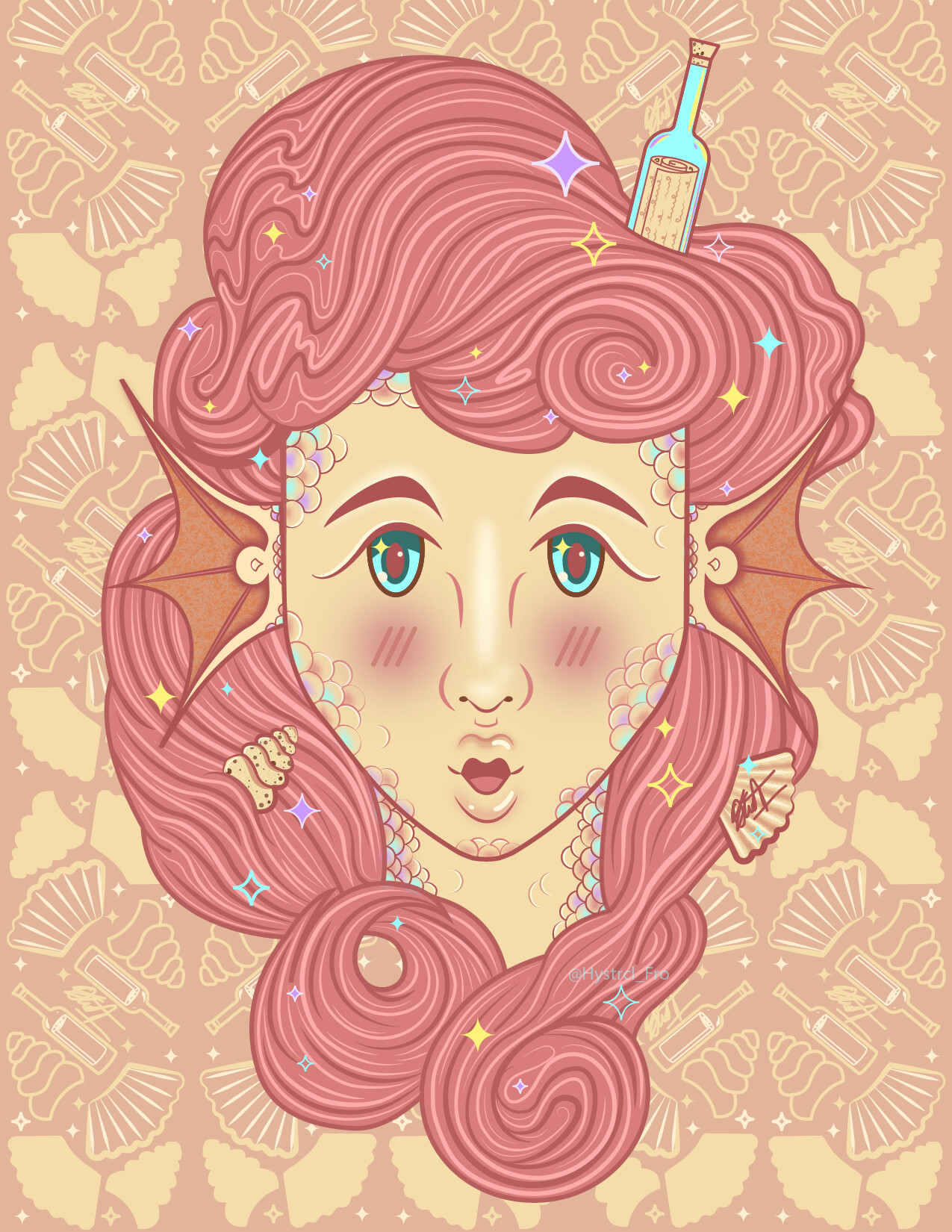 ArtStation - Pink Mermaid Mermay2020