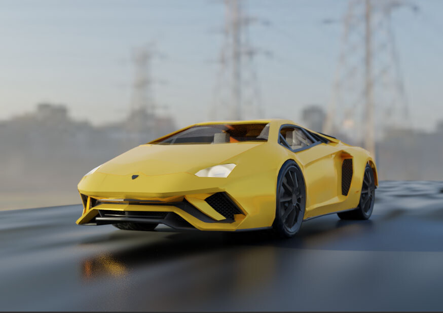 ArtStation - the first model of the machine in blender 3d