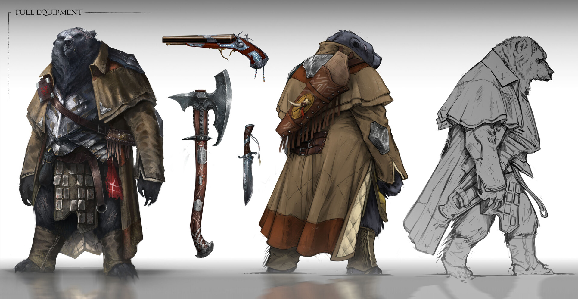 Marco Dotti - The OUTCASTS - character design: the Bear