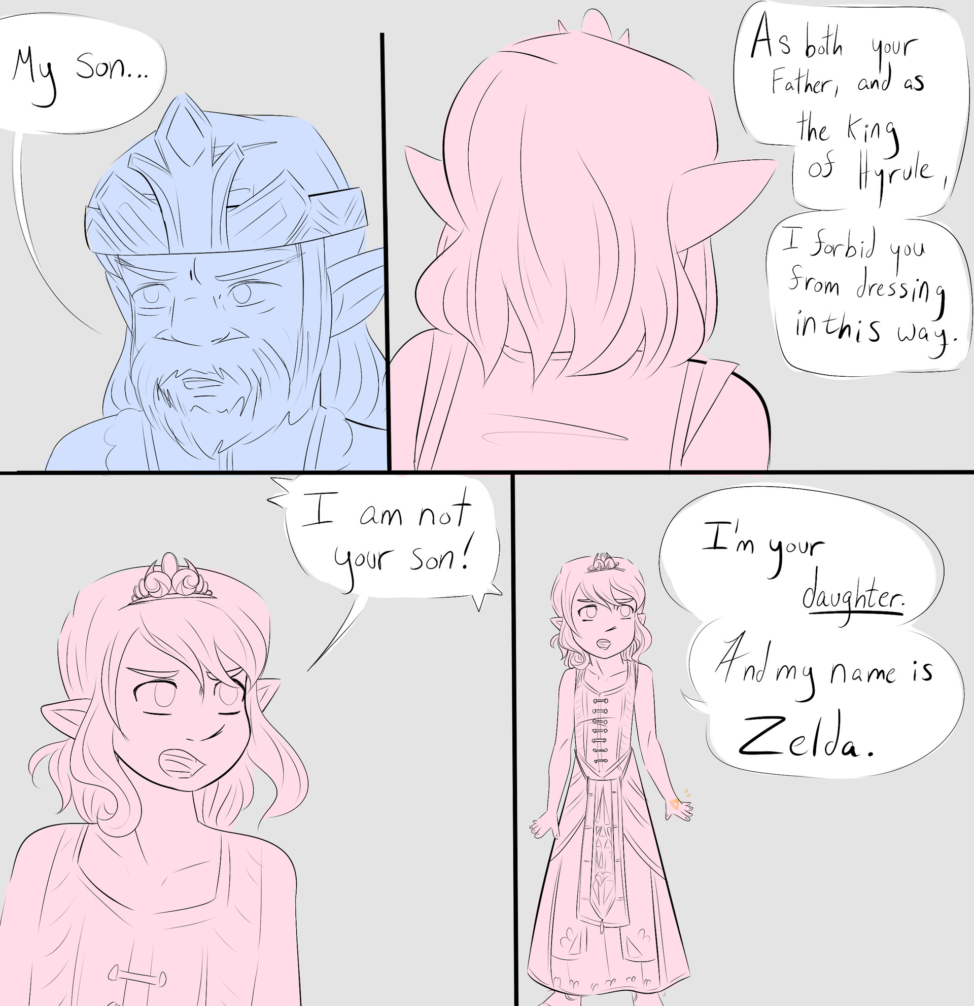 ArtStation - Trans Link and Zelda- character storyboards