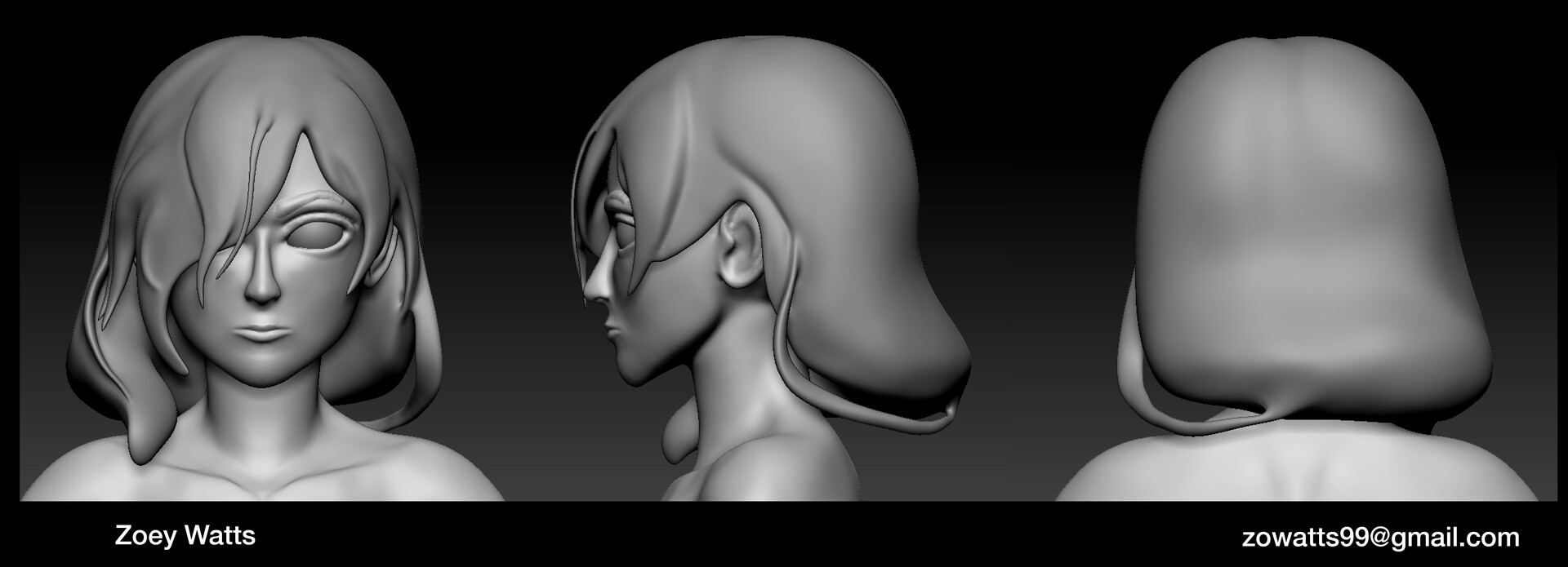 ArtStation - Watts_Zoey_Project1_GA6-O_2012 Bust