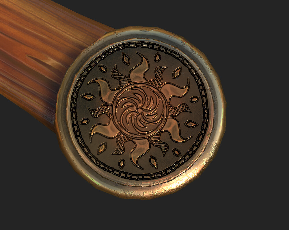 Amy Hua - Stylized Short Sword with Boar Engravings