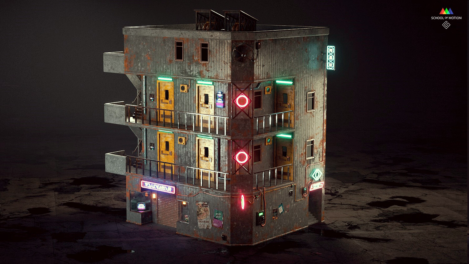 Giuseppe Sarcì - Cyberpunk building D