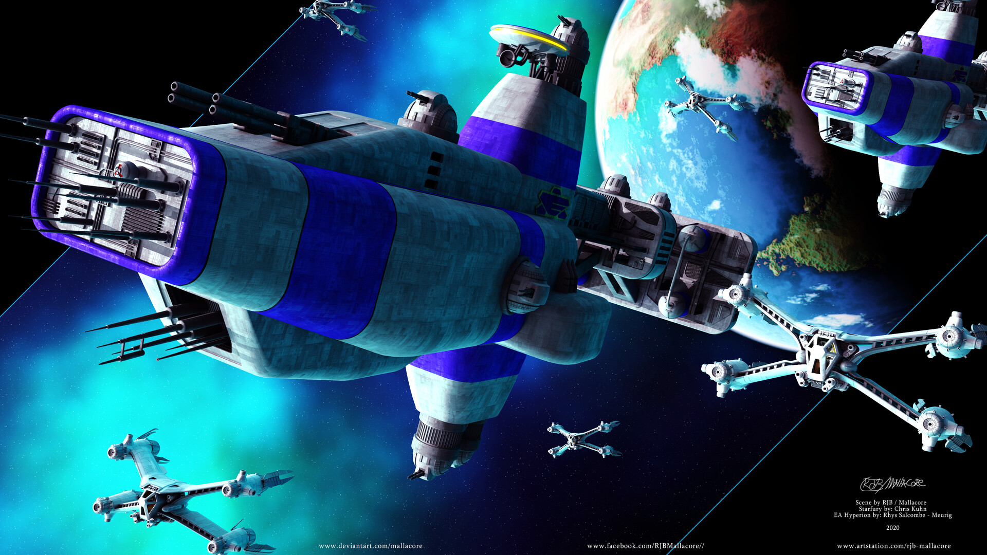 ArtStation - Babylon 5 - Earth Alliance Fleet