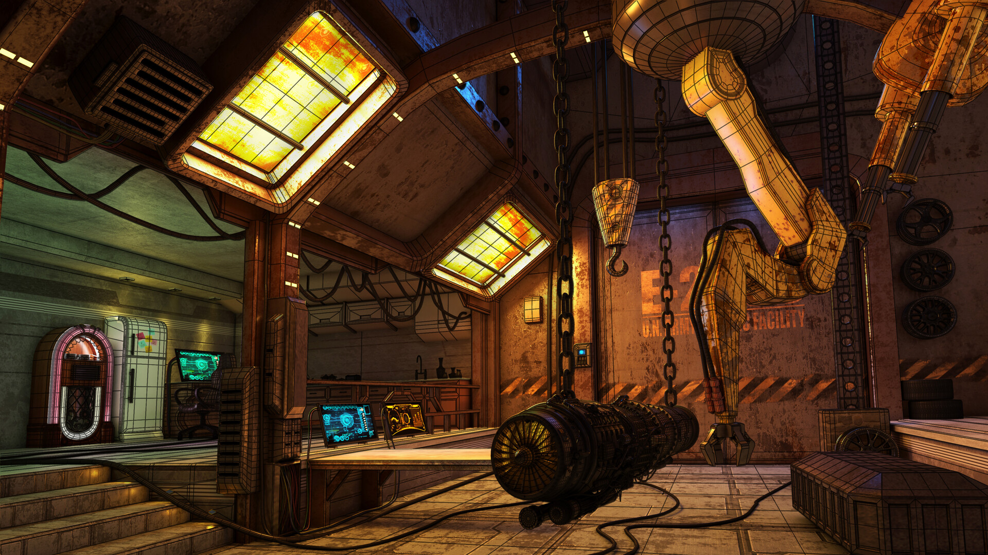 Abhijeet Singh Rajput - Sci-fi Garage interior