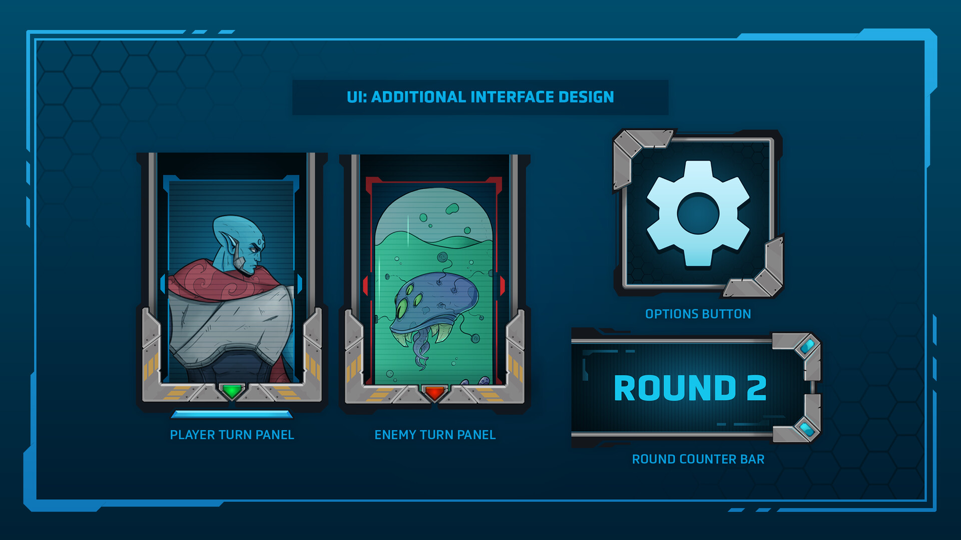 Piers Buffey - Mock-Up Sci-Fi Game UI Project