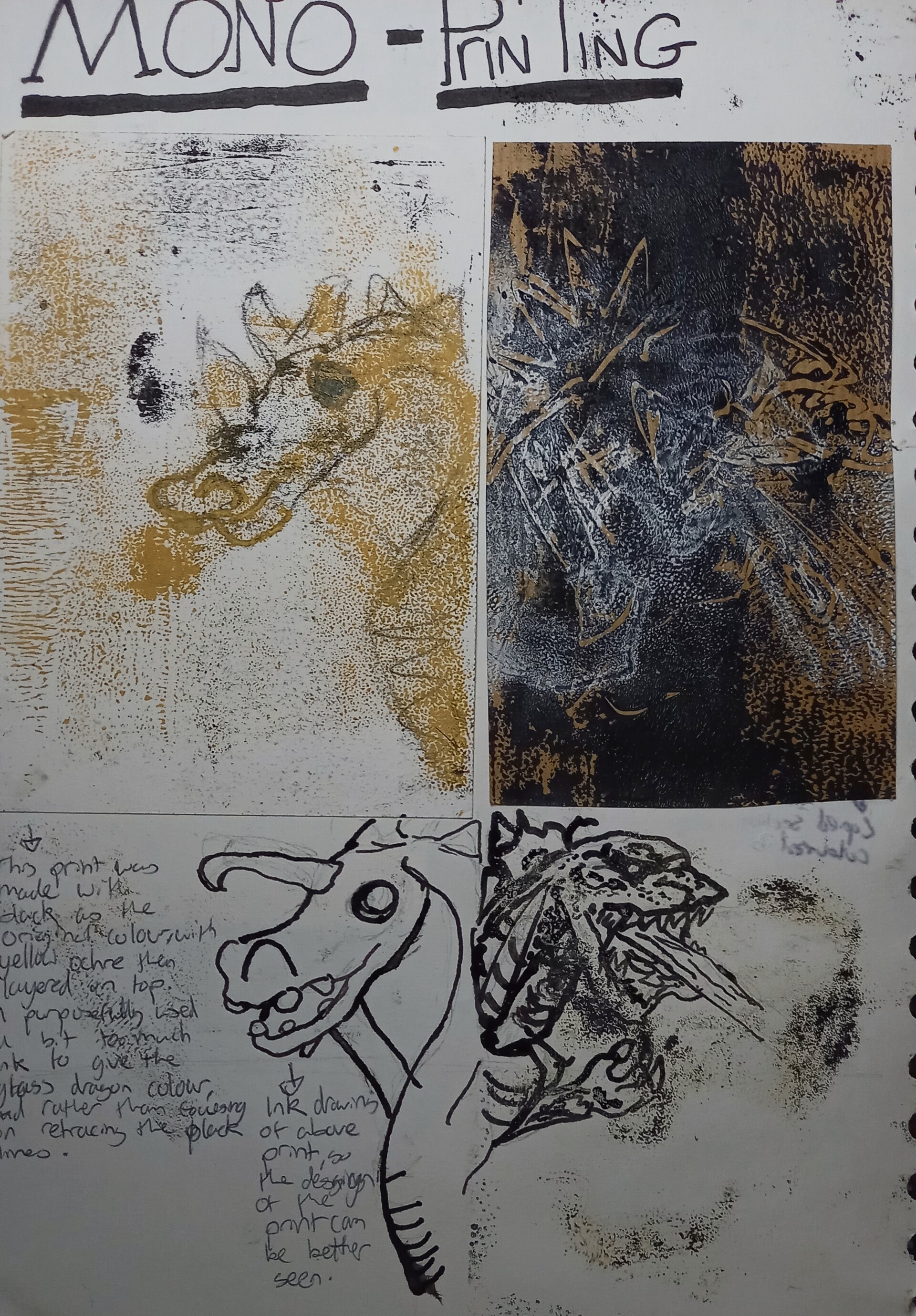 ArtStation - [Year 12] mono printing