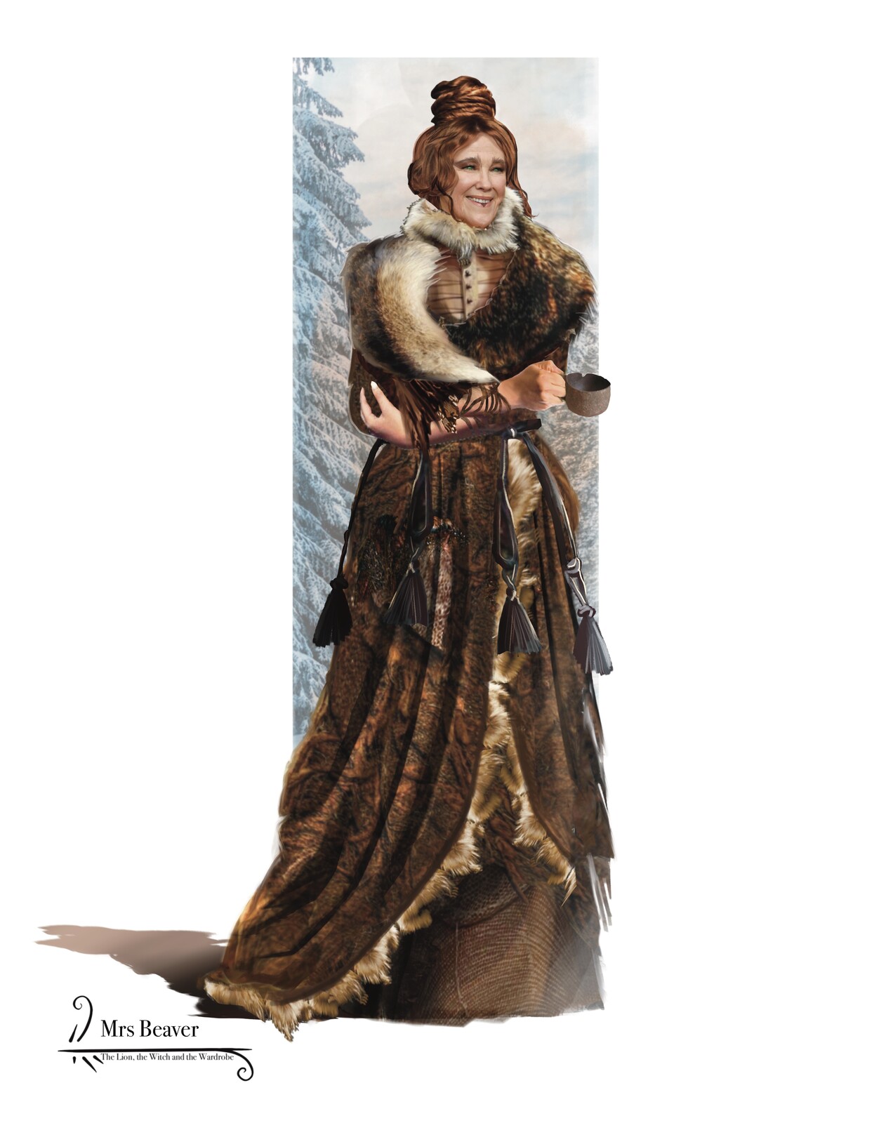 Eleanor Barlow - Mrs Beaver costume illustration