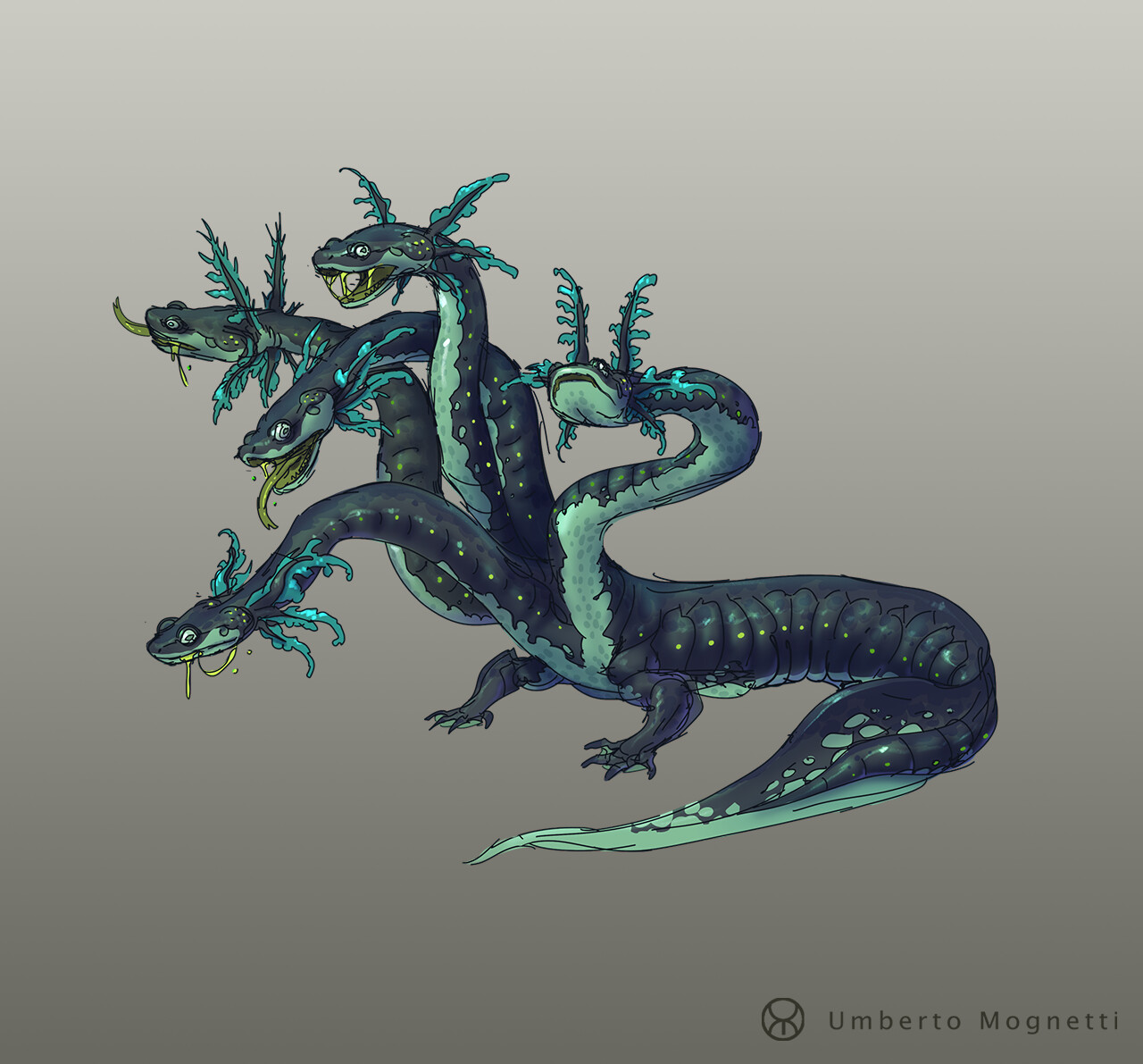 Umberto Mognetti - Fantasy Archetypes - Hydras