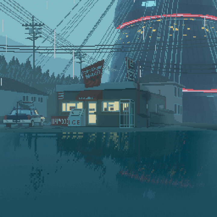 ArtStation - The Electric State - Market [pixel art]