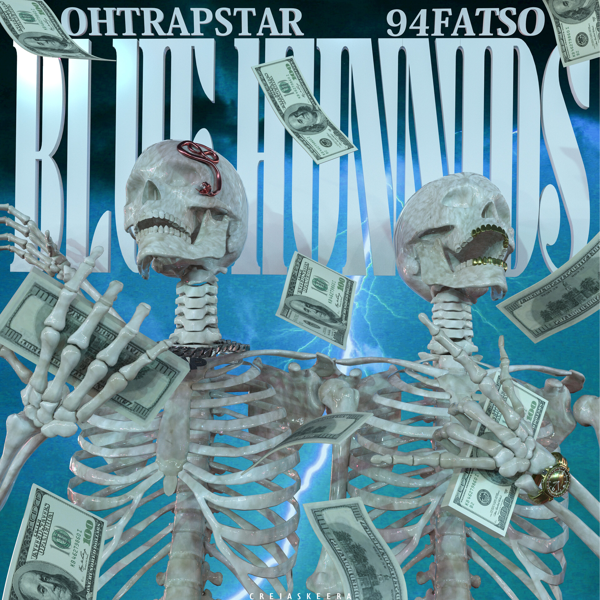 ArtStation - Official Cover for "Blue Hunnids" by OhTrapStar and 94Fatso