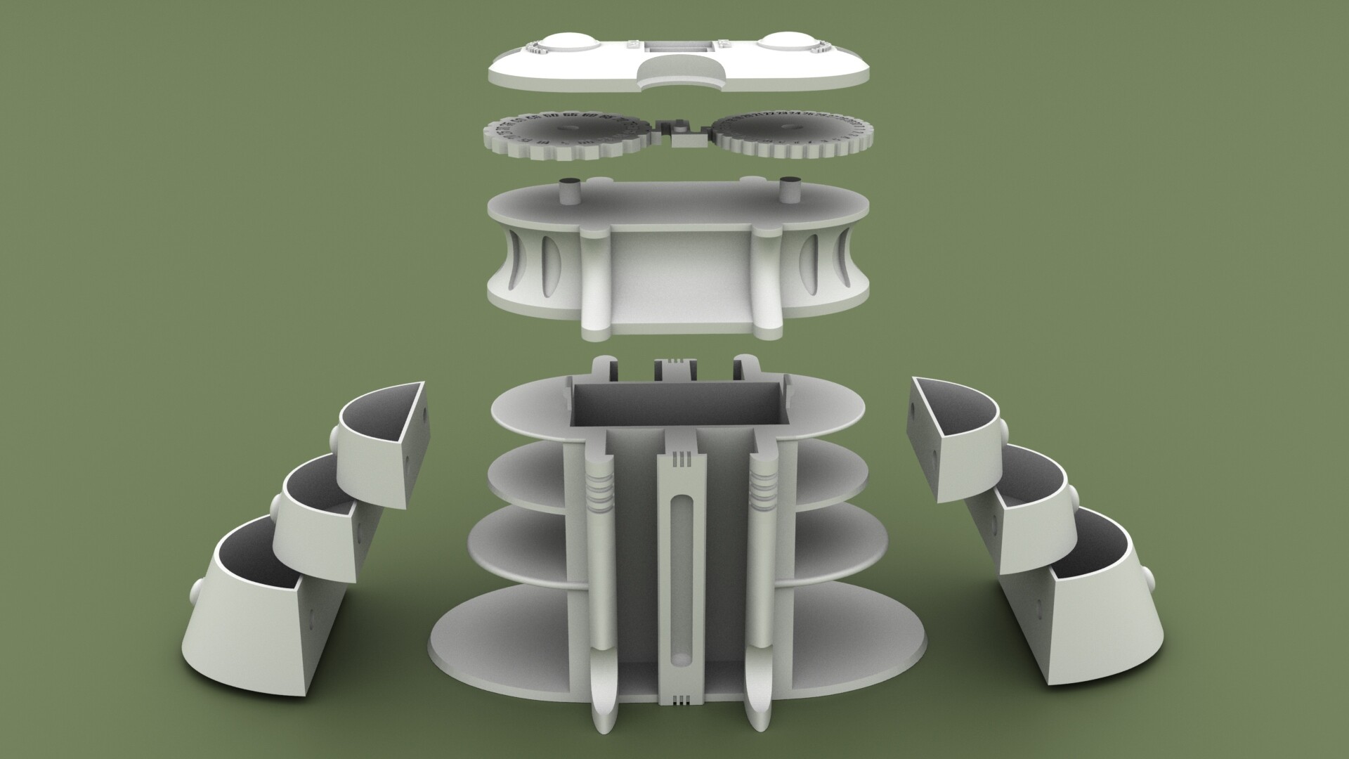 Sean H Bullough - Eldar Style Dice Tower and Dice/Card Container