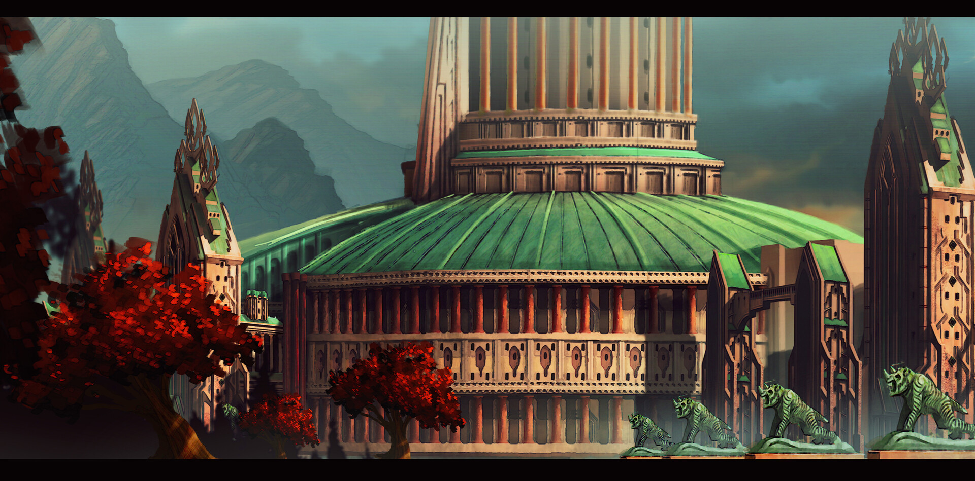 ArtStation - Red Tree Temple