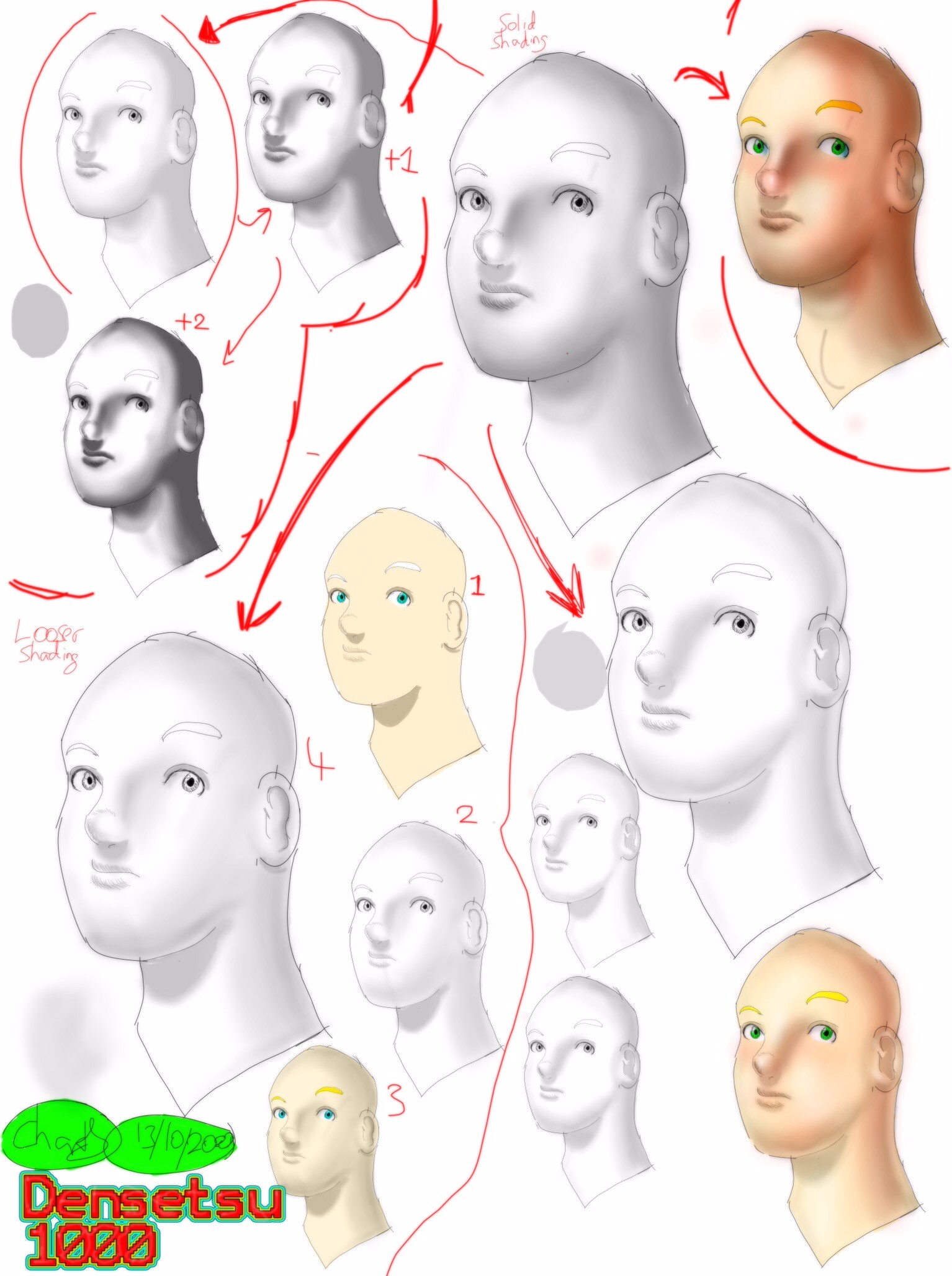 ArtStation - Shading comparison study