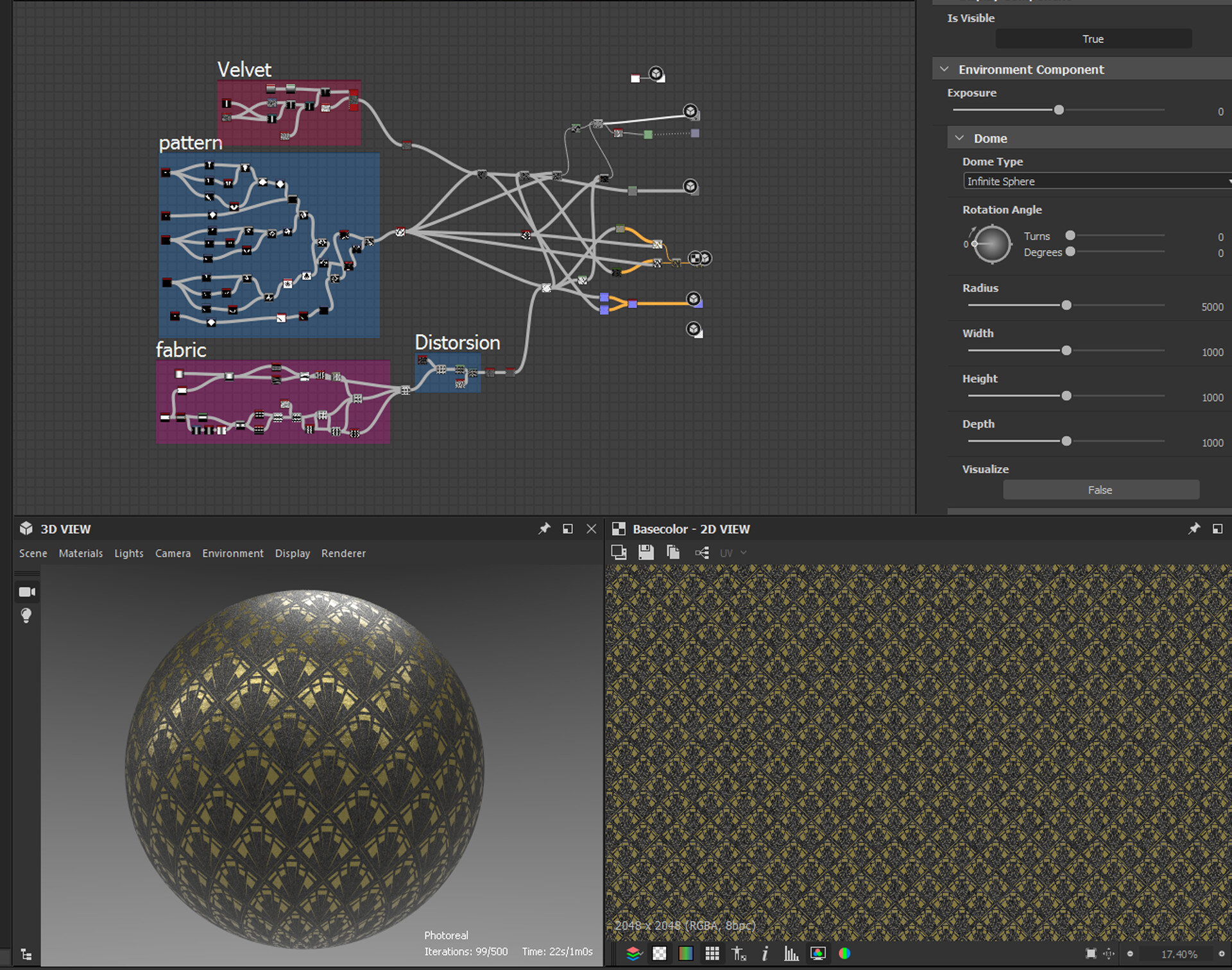 Natalia Marín Gil - Material in substance designer, creating Art Deco ...
