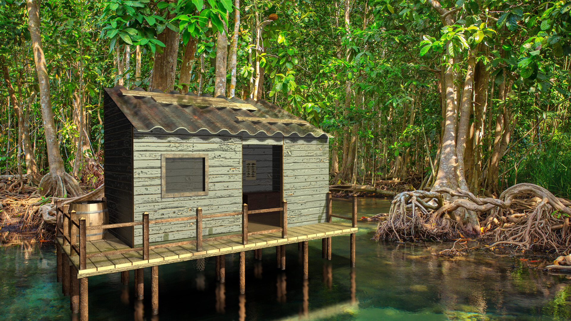 ArtStation - The fishing hut