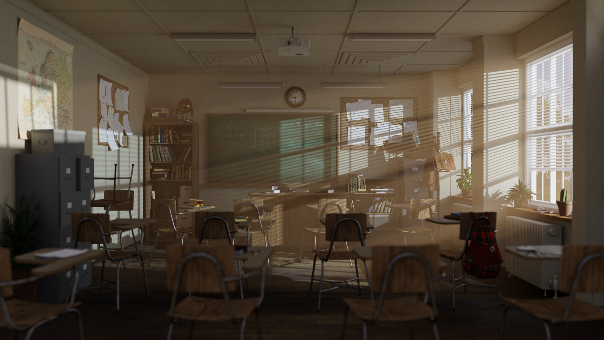 ArtStation - Classroom morning