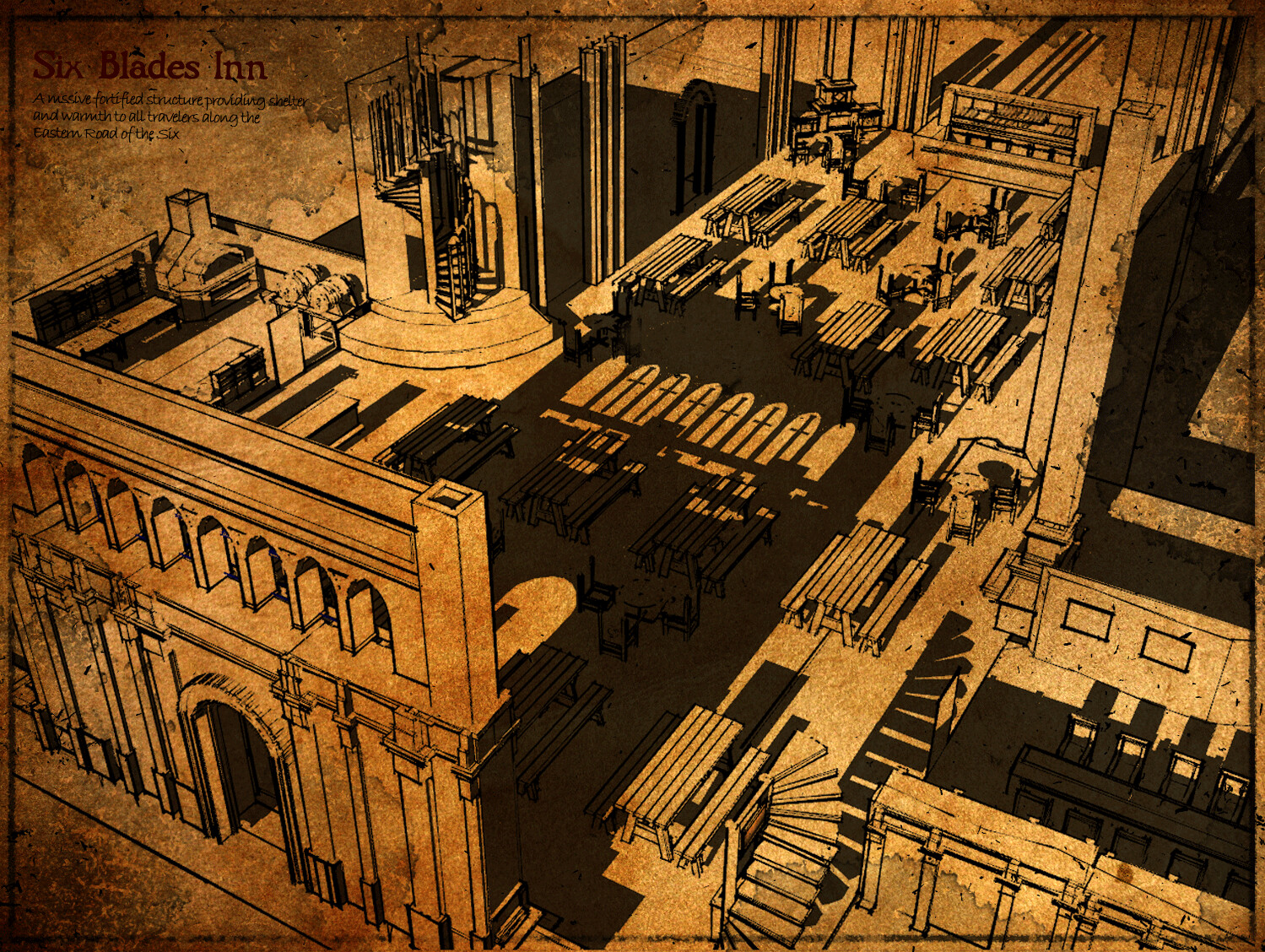ArtStation - The Six Blades Inn - Rend - Zargovia