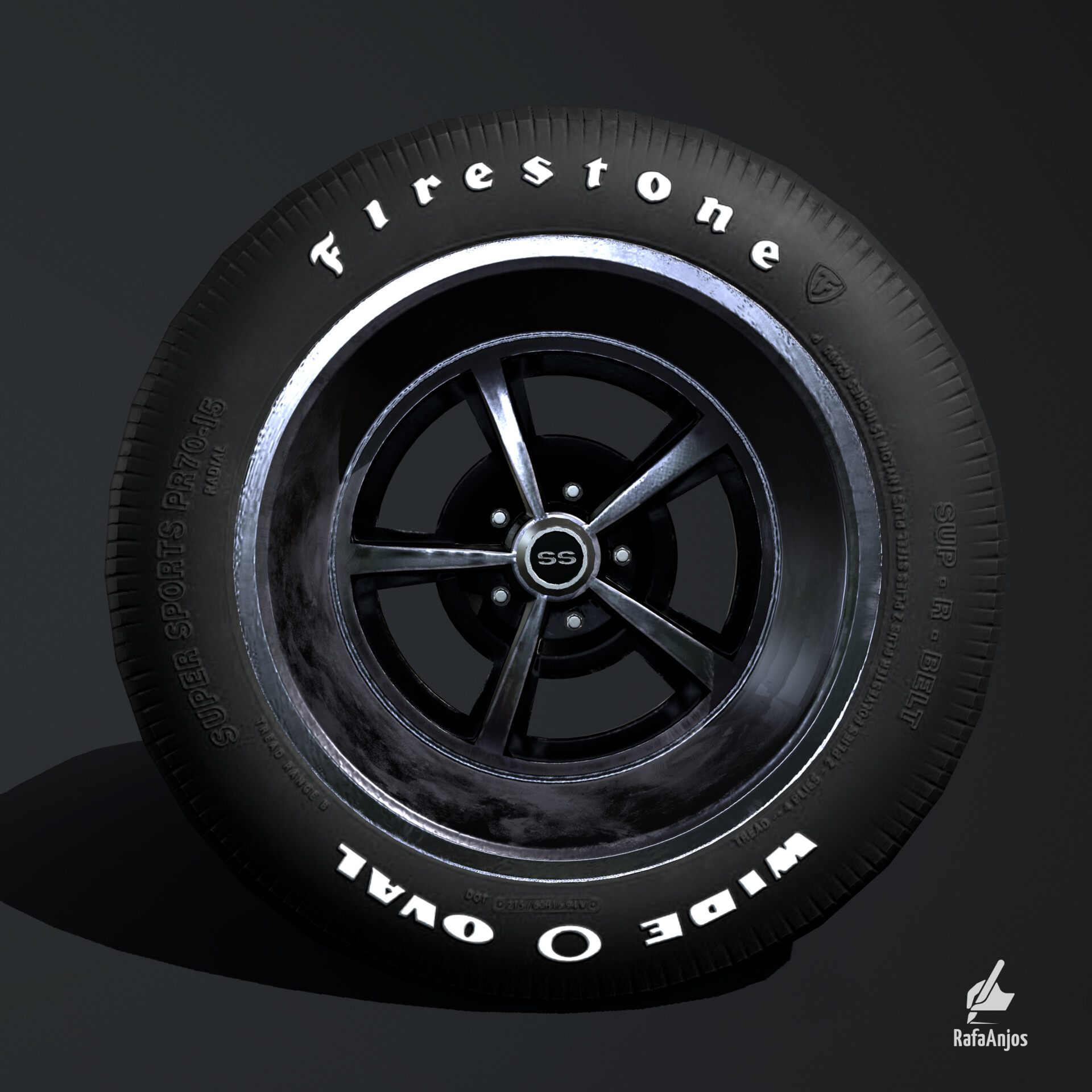ArtStation - Firestone Wide Oval Tires