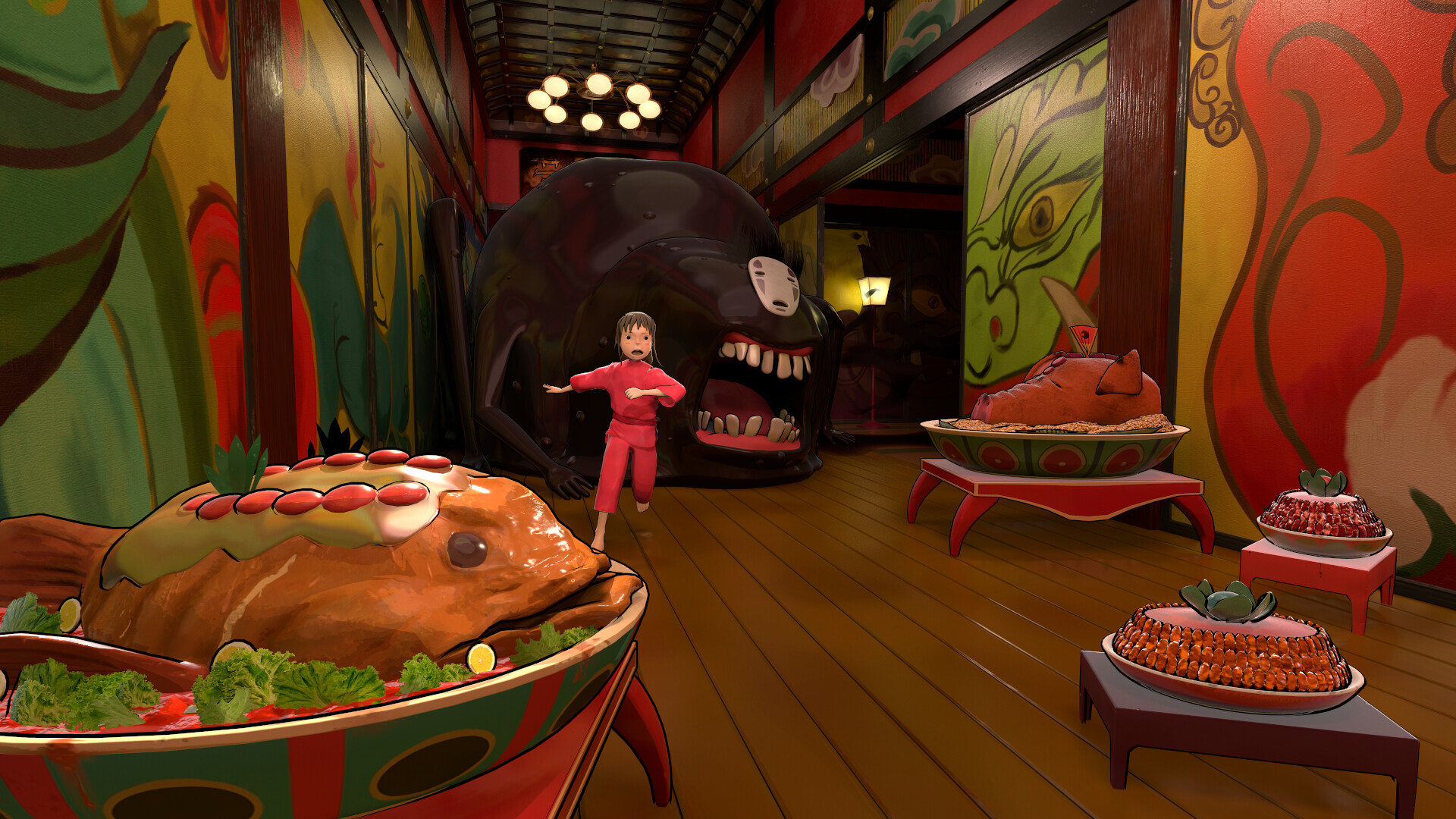 ArtStation - Spirited Away - Hallway Chase