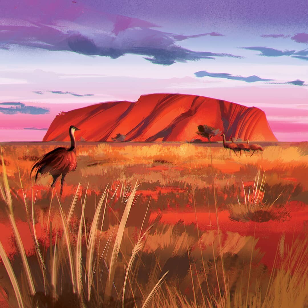 ArtStation - Uluru in Australia