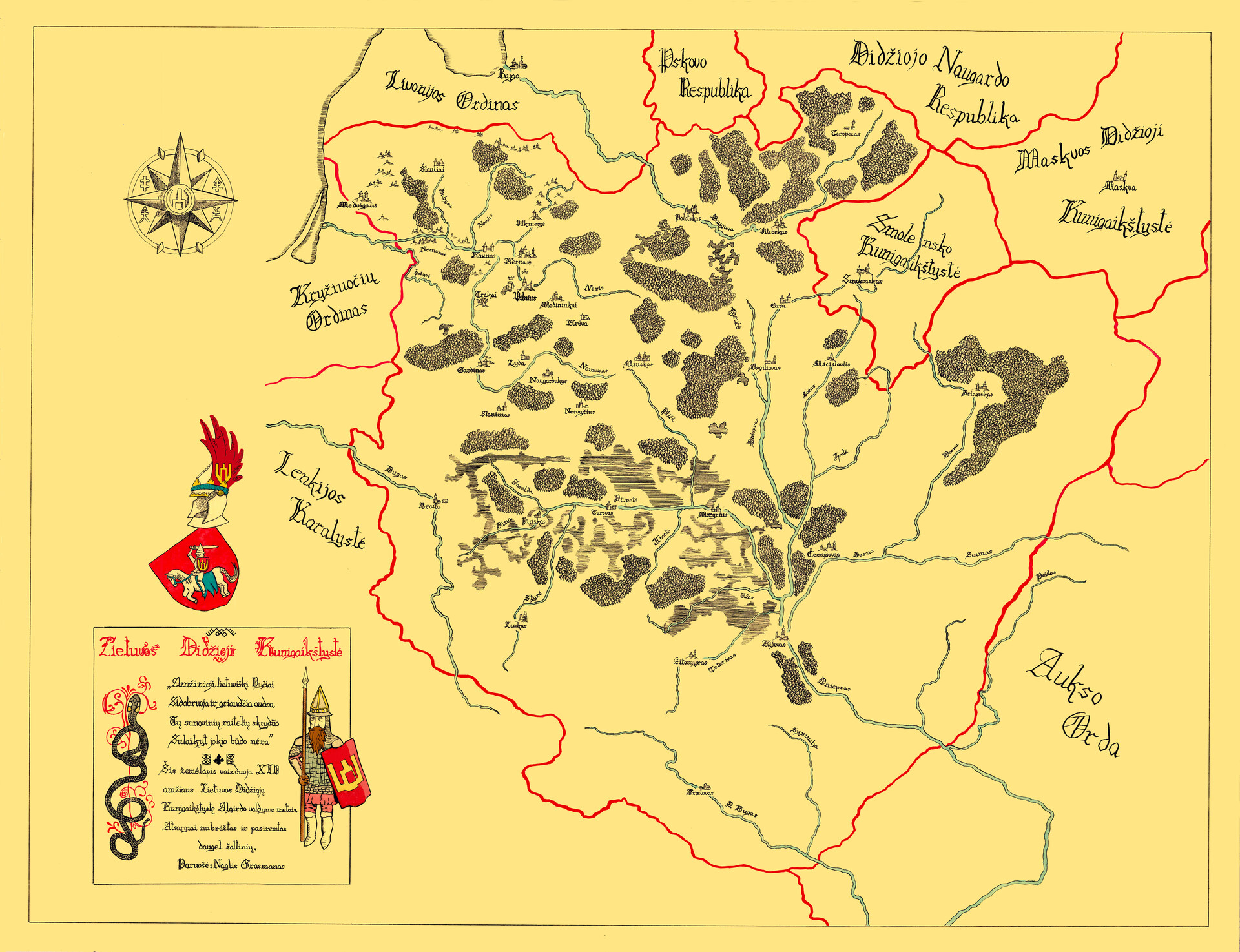 ArtStation - Grand duchy of Lithuania map 1377
