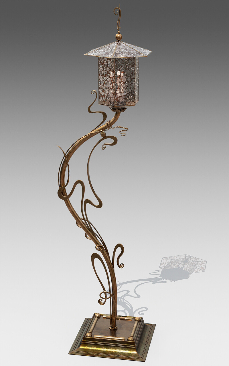 ArtStation - Wrought iron lamp