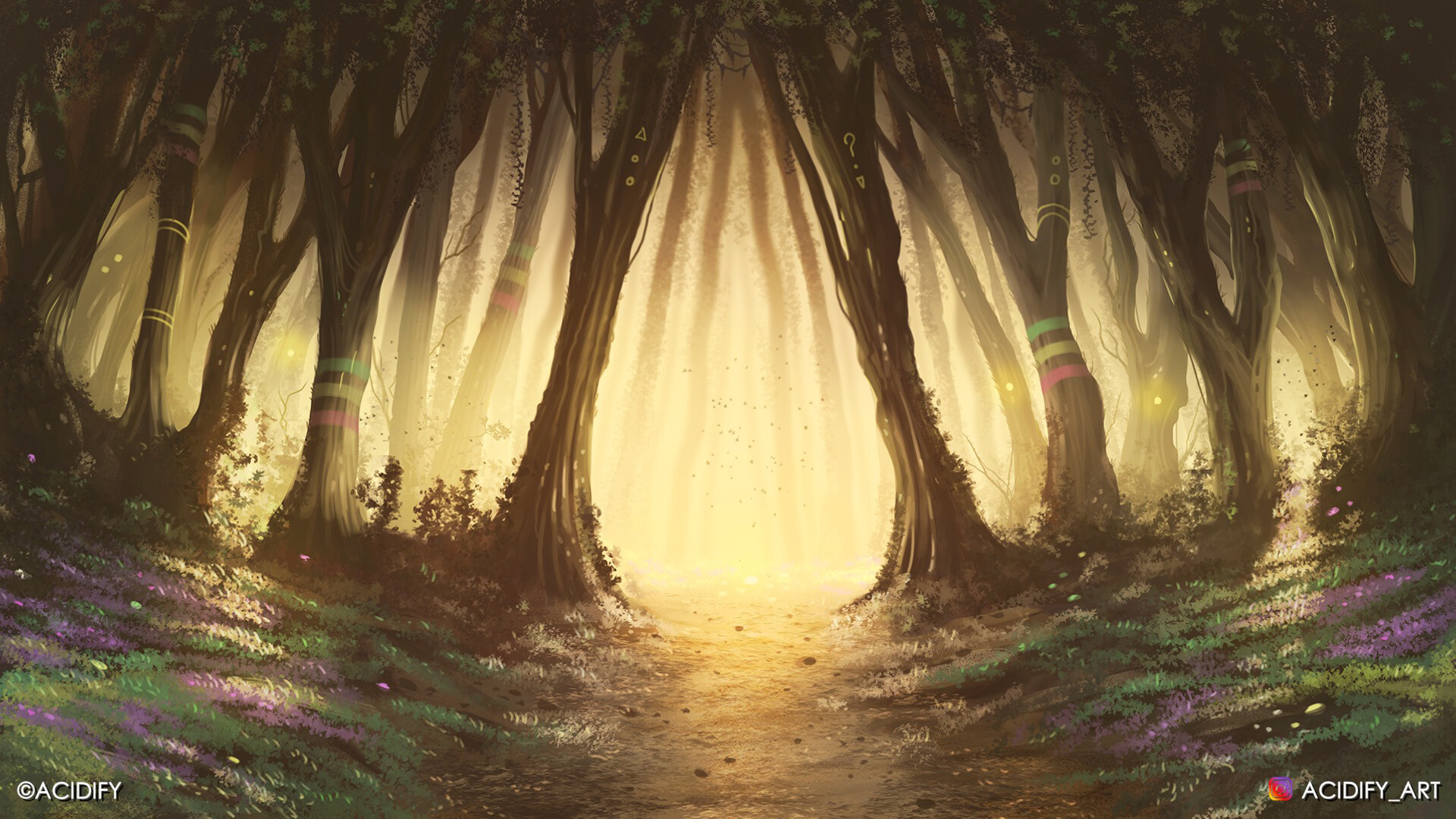 ArtStation - Pathway (Fantasy Forest Landscape Concept Art)