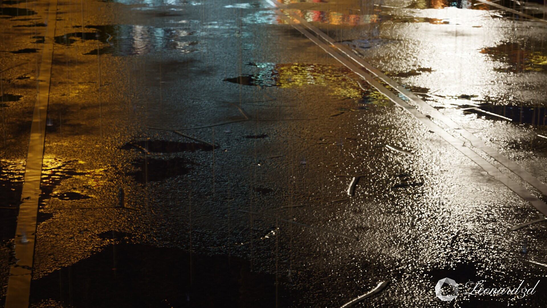 ArtStation - Shanghai Night rain Scene Blender 2.91