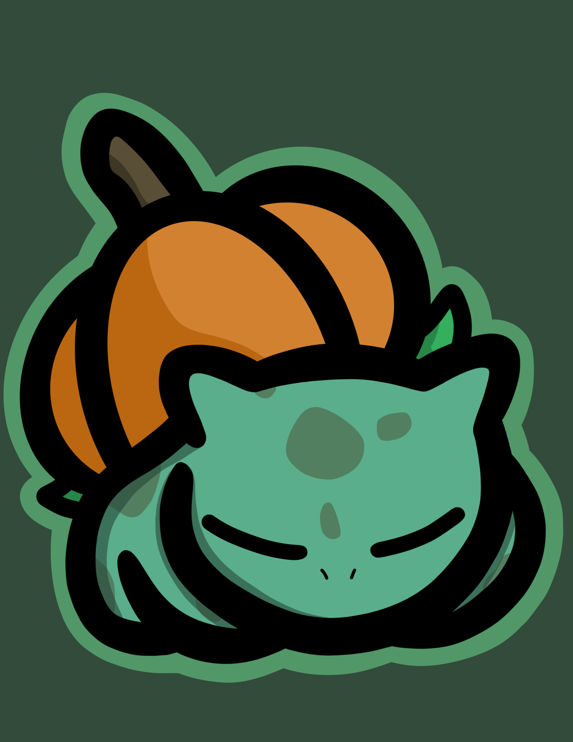 ArtStation - Autumn themed Bulbasaur