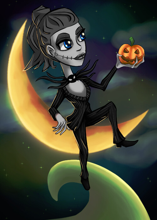 ArtStation - Chibi Lady Skellington