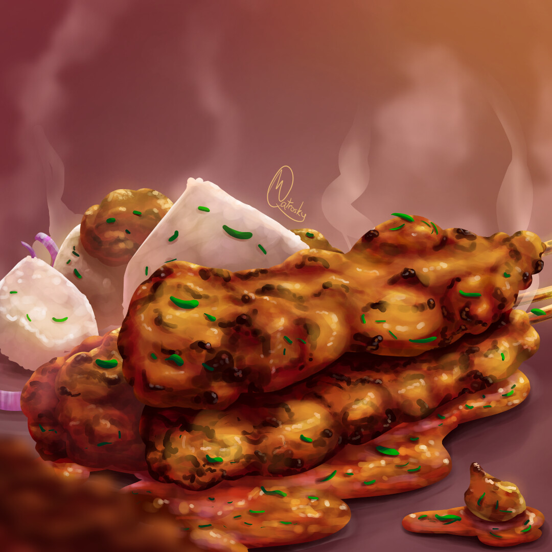 Aliff Ismail - Chicken Satay Illustration
