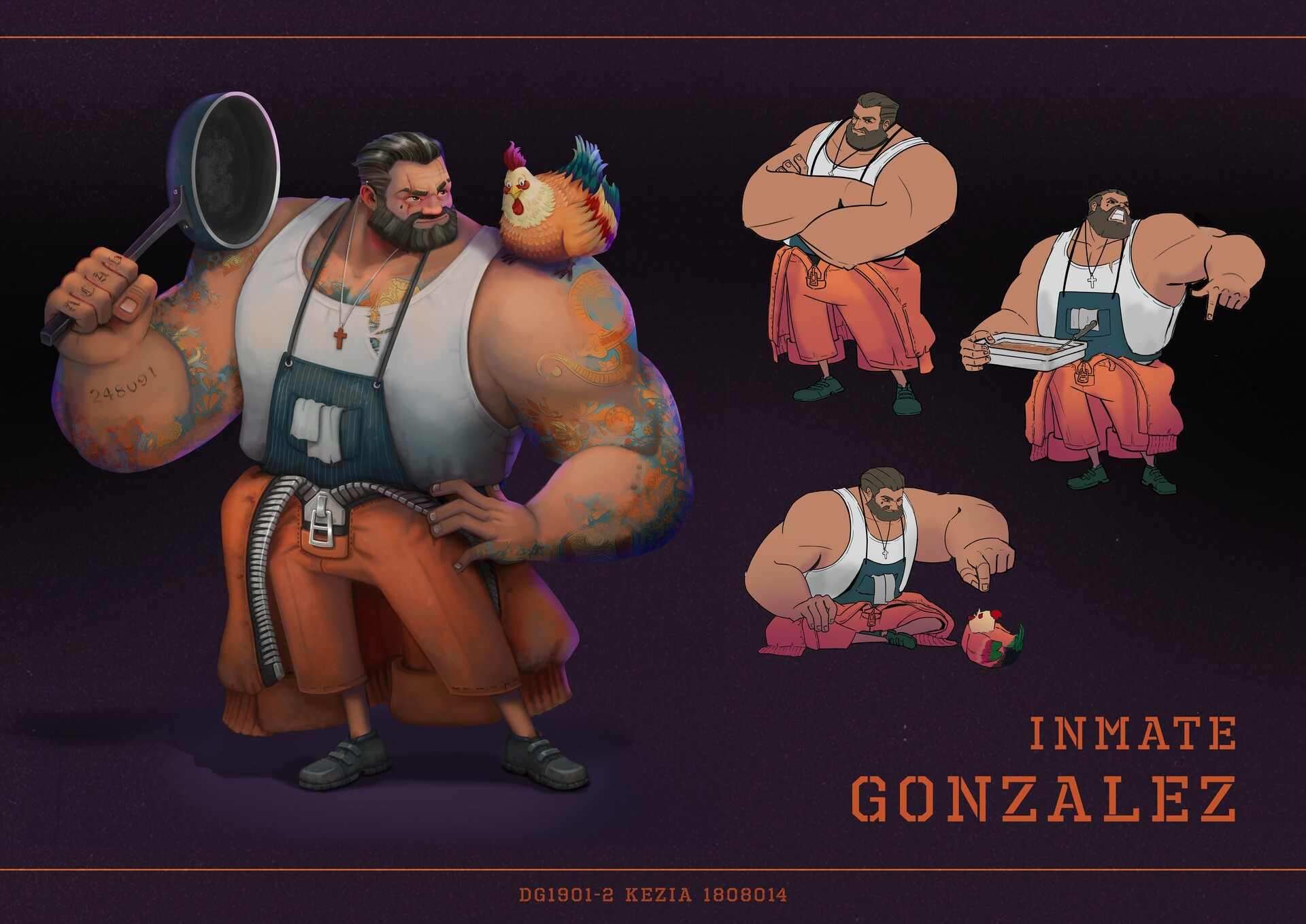 ArtStation - Prison Chef Character Layout