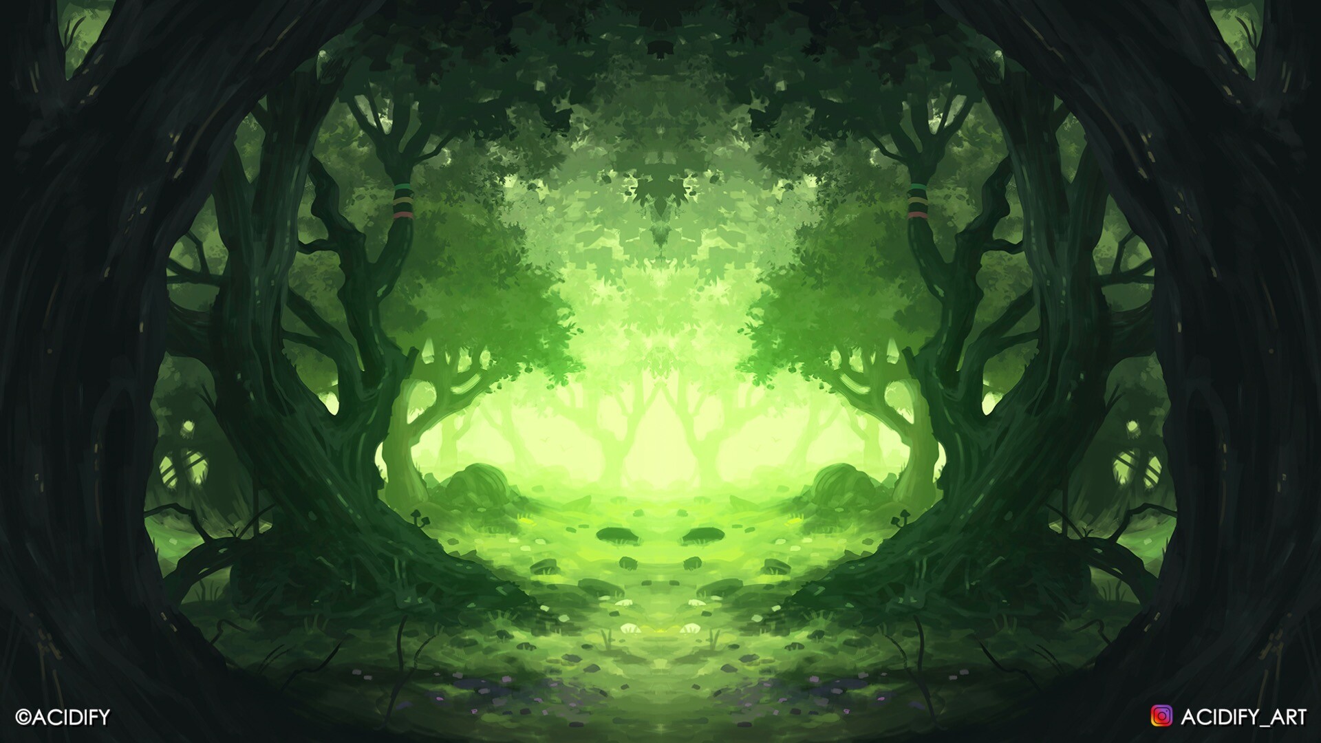 ArtStation - Zen (Forest Landscape / Symmetry Concept Art)