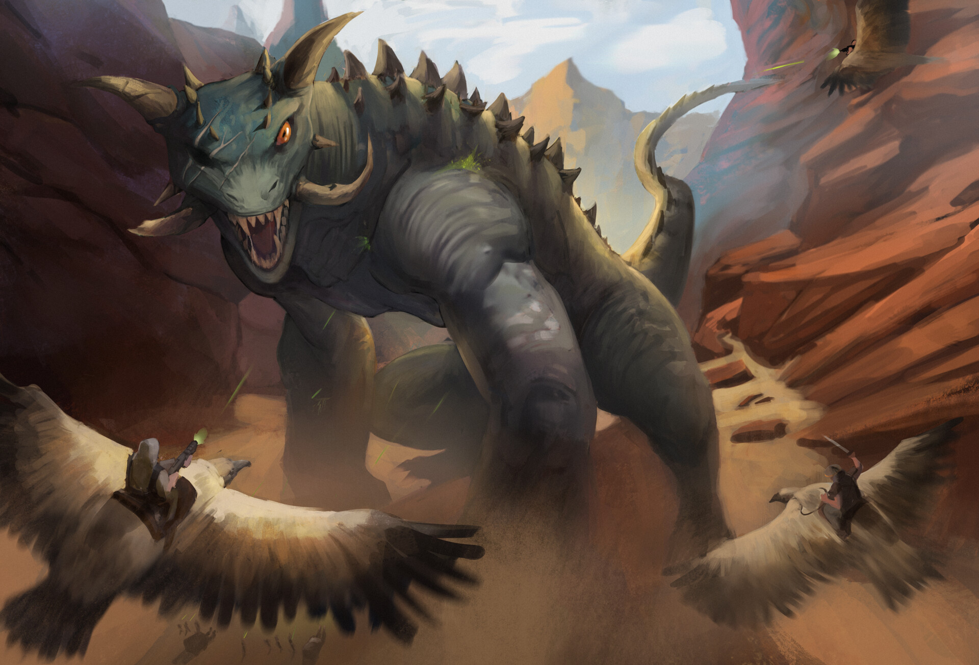 ArtStation - Desert Behemoth - MTG Card Mockup