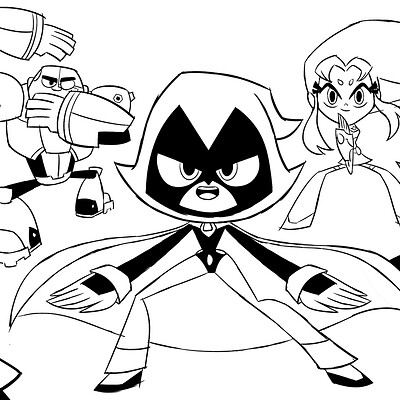 raven coloring pages teen titans