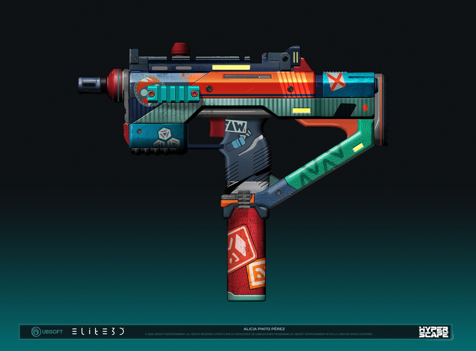 elite3d studio - Hyper Scape Weapons, Pods and Skins Contept Designs